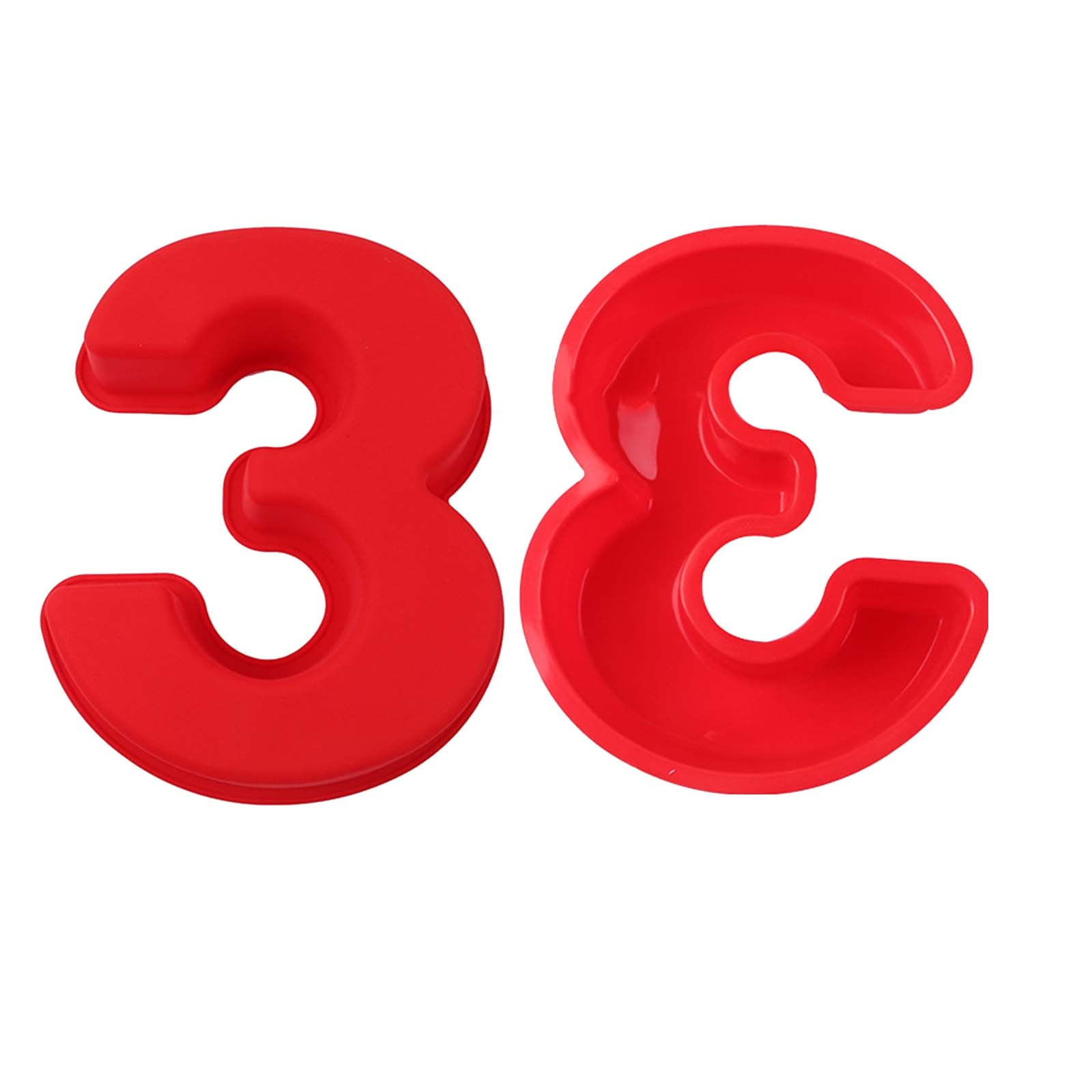 JeashCHAT 10 Inch Number Moulds Baking Forms Large Silicone Number Mold ...