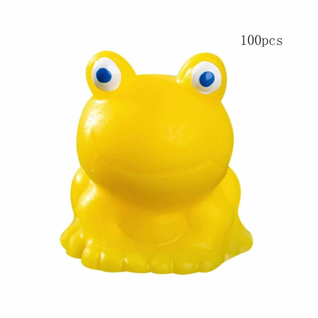 JeashCHAT 100 Pcs Resin Mini Frogs Cute Yellow Frogs Mini Statues ...