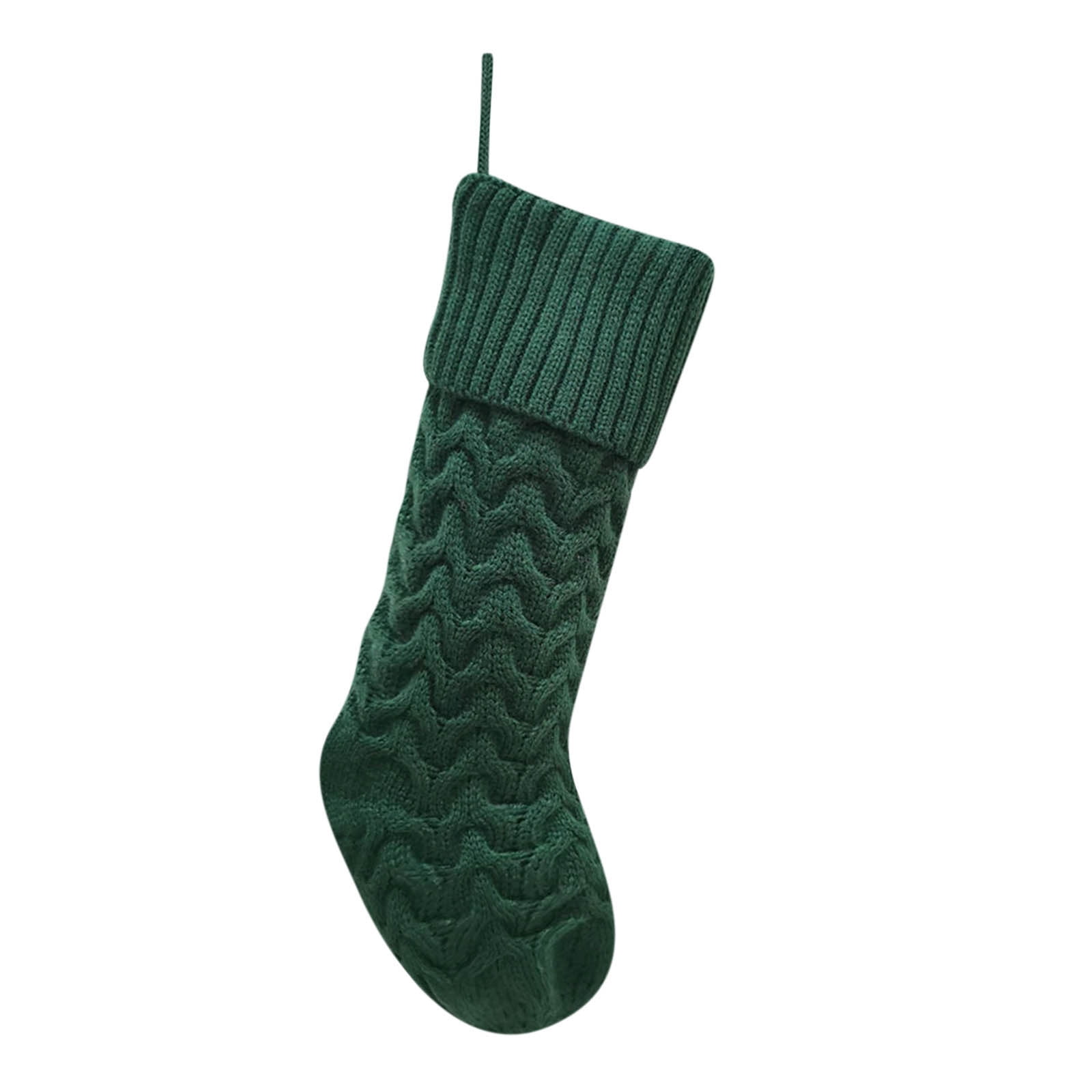 JeashCHAT 15'' Solid Color Knit Christmas Stockings for Family Xmas ...