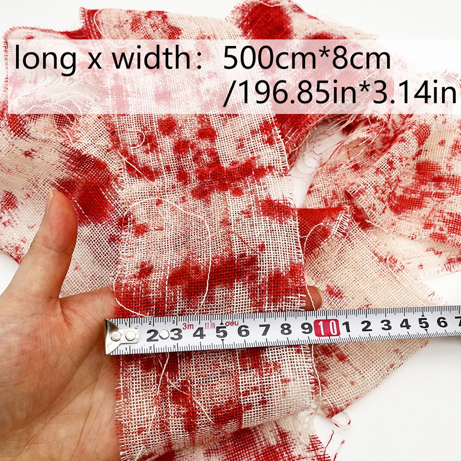 JeashCHAT 16.4 FT Halloween Creepy Blood Cloth Scary Bloody Gauze Cloth ...