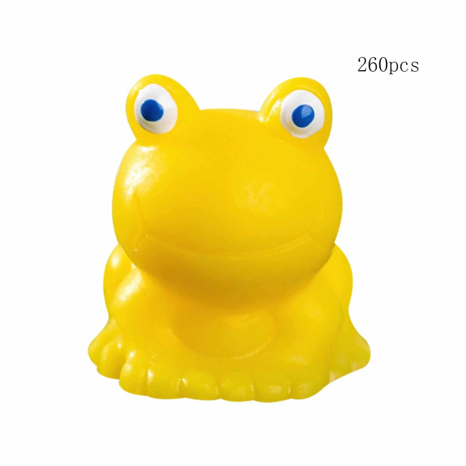 JeashCHAT 260 Pcs Resin Mini Frogs Cute Yellow Frogs Mini Statues ...