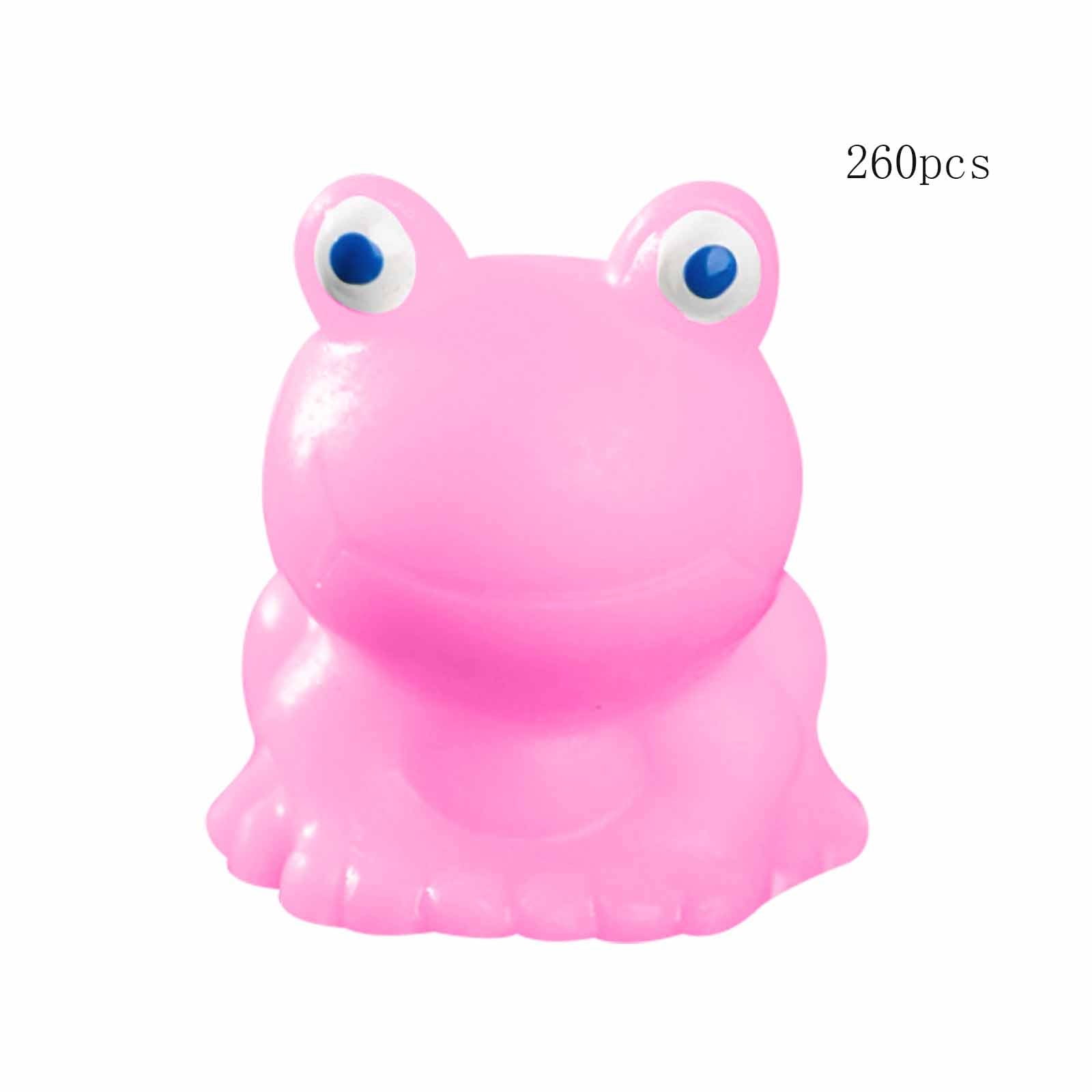JeashCHAT 260 Pcs Resin Mini Frogs Statues Cute Pink Frogs Mini ...