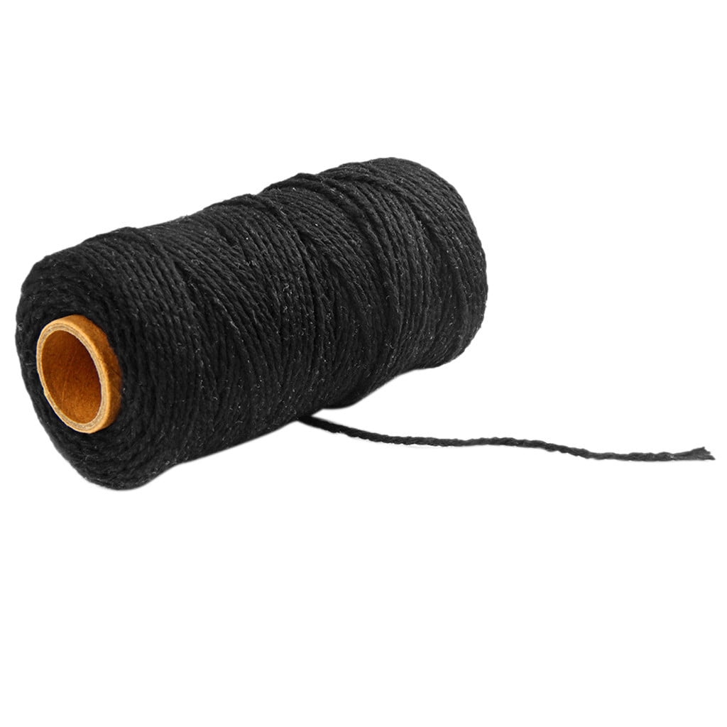 JeashCHAT 2mm Macrame Cord, Pure Cotton Twisted Cord Rope, Craft Cord ...