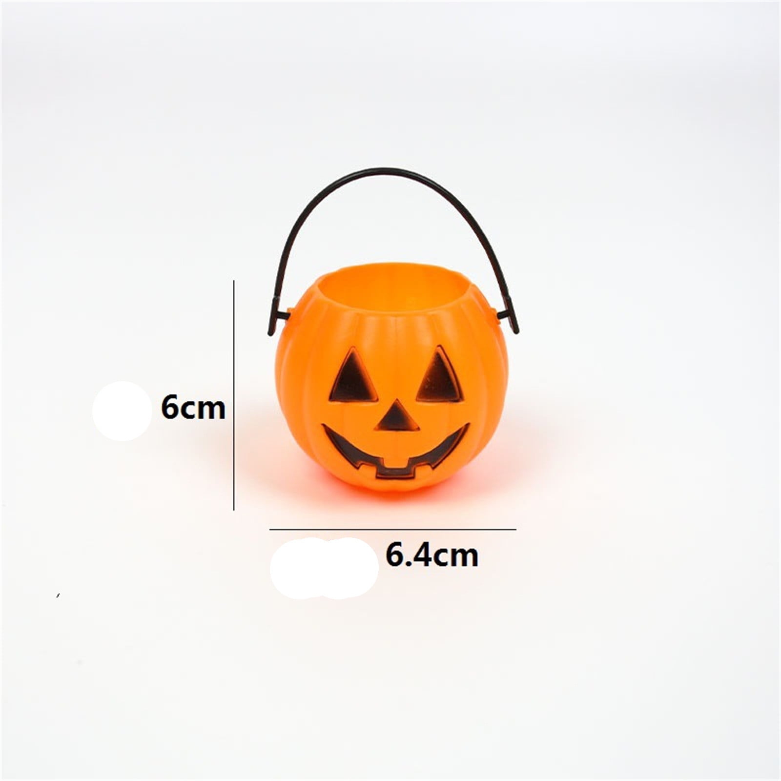 JeashCHAT 3 Pcs Mini Plastic Pumpkin Basket, Cute Small Pumpkin Bucket ...