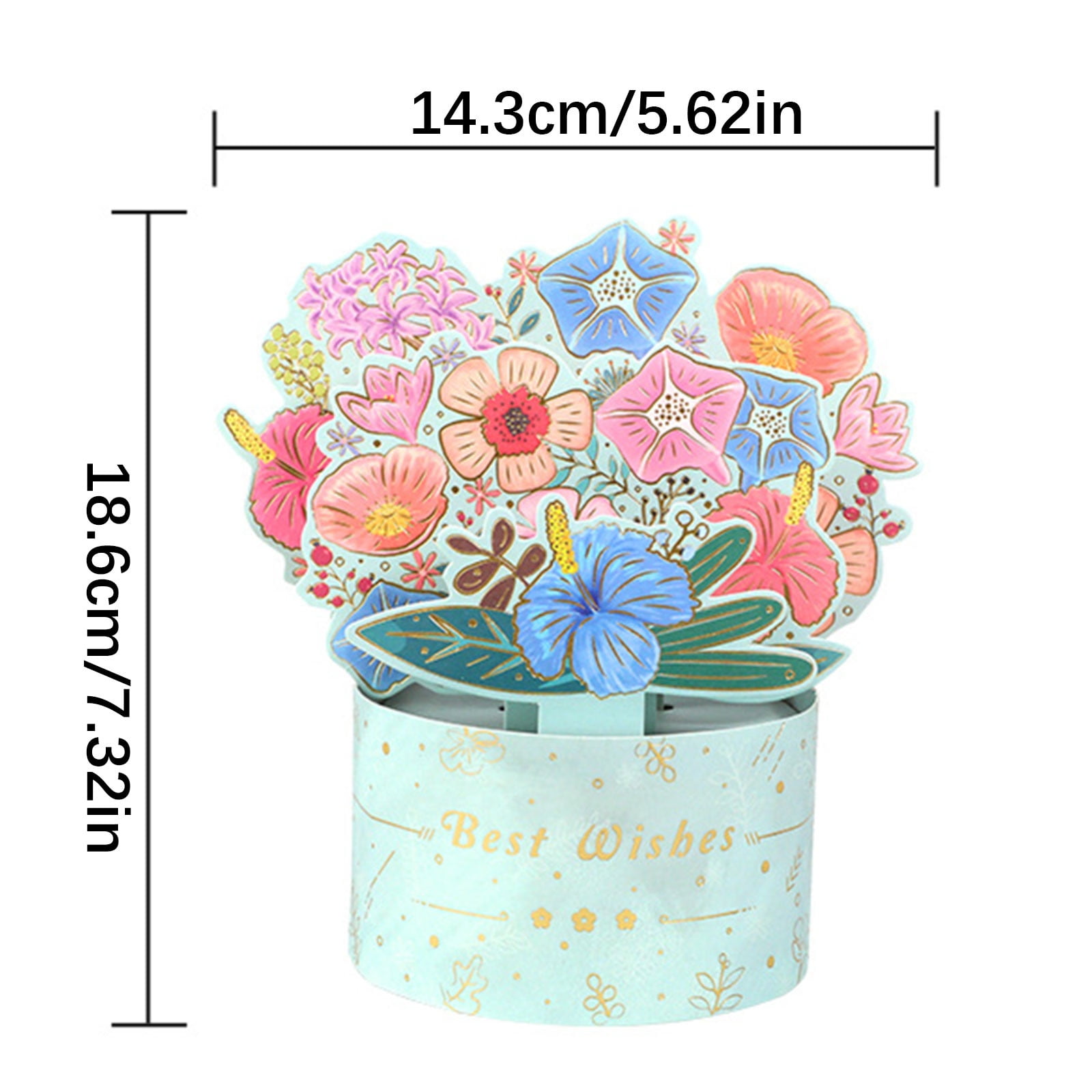 JeashCHAT 3D Bouquet Pop Up Card, Mother's Day Plant Flowers Greeting ...