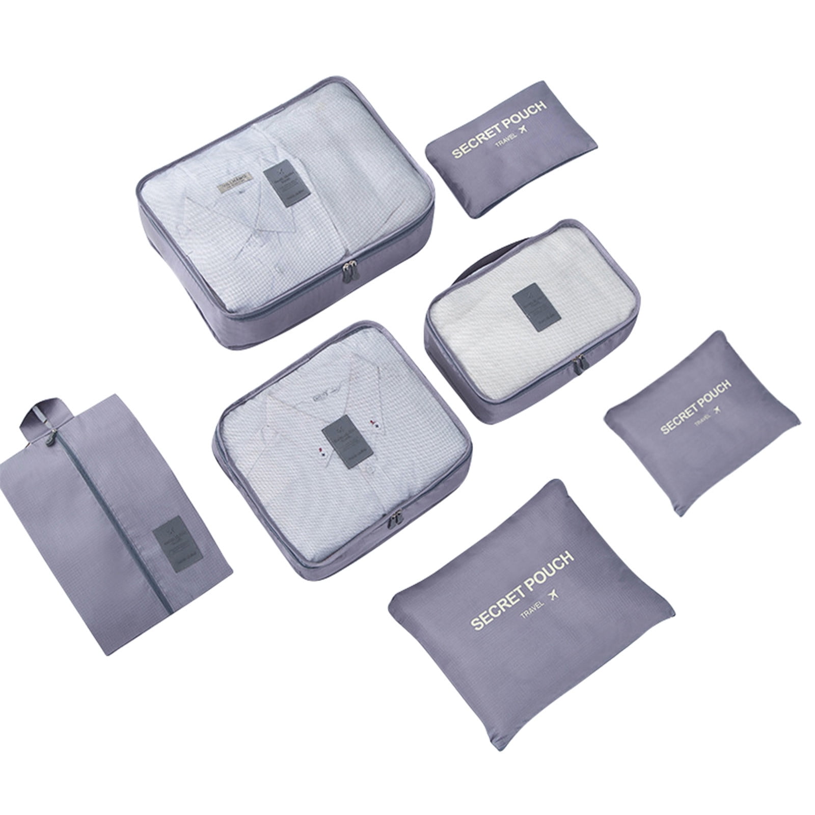 JeashCHAT 7-Piece Packing Cubes for Suitcases, Travel Luggage Packing ...