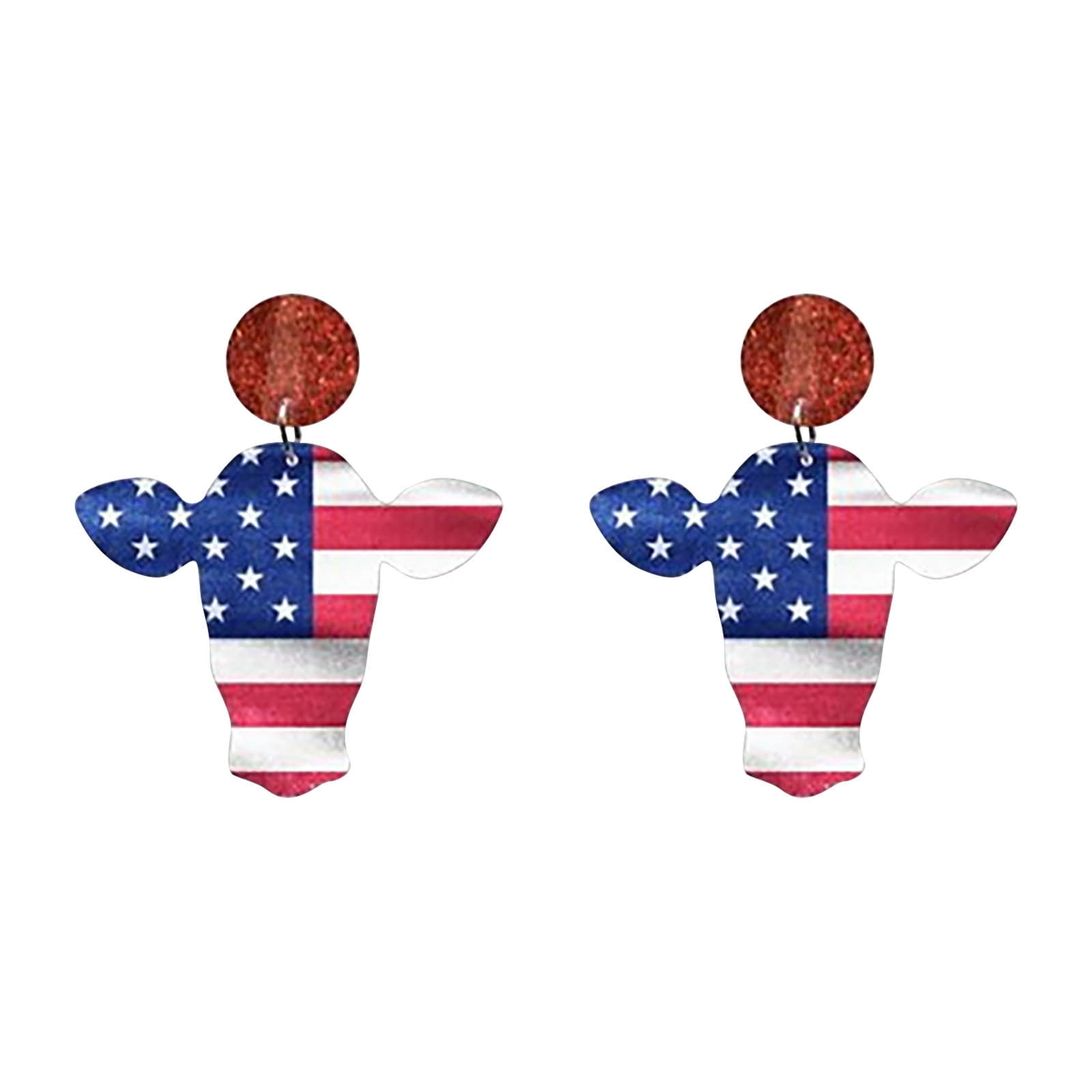JeashCHAT American Flag Earrings 4th of July Earrings Patriotic Earring ...
