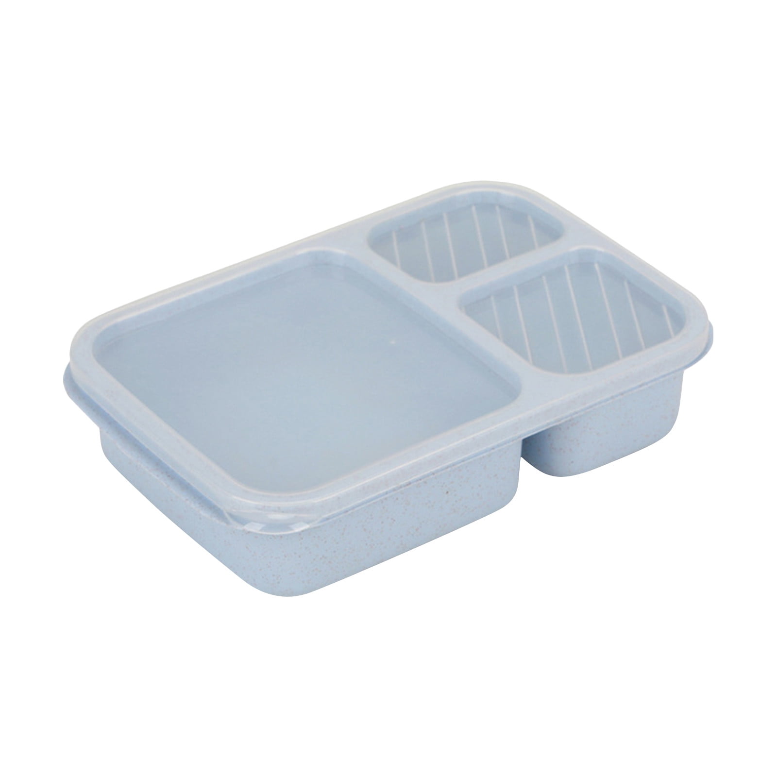 JeashCHAT Bento Lunch Box, 3 Compartments Plastic Lunch Containers ...