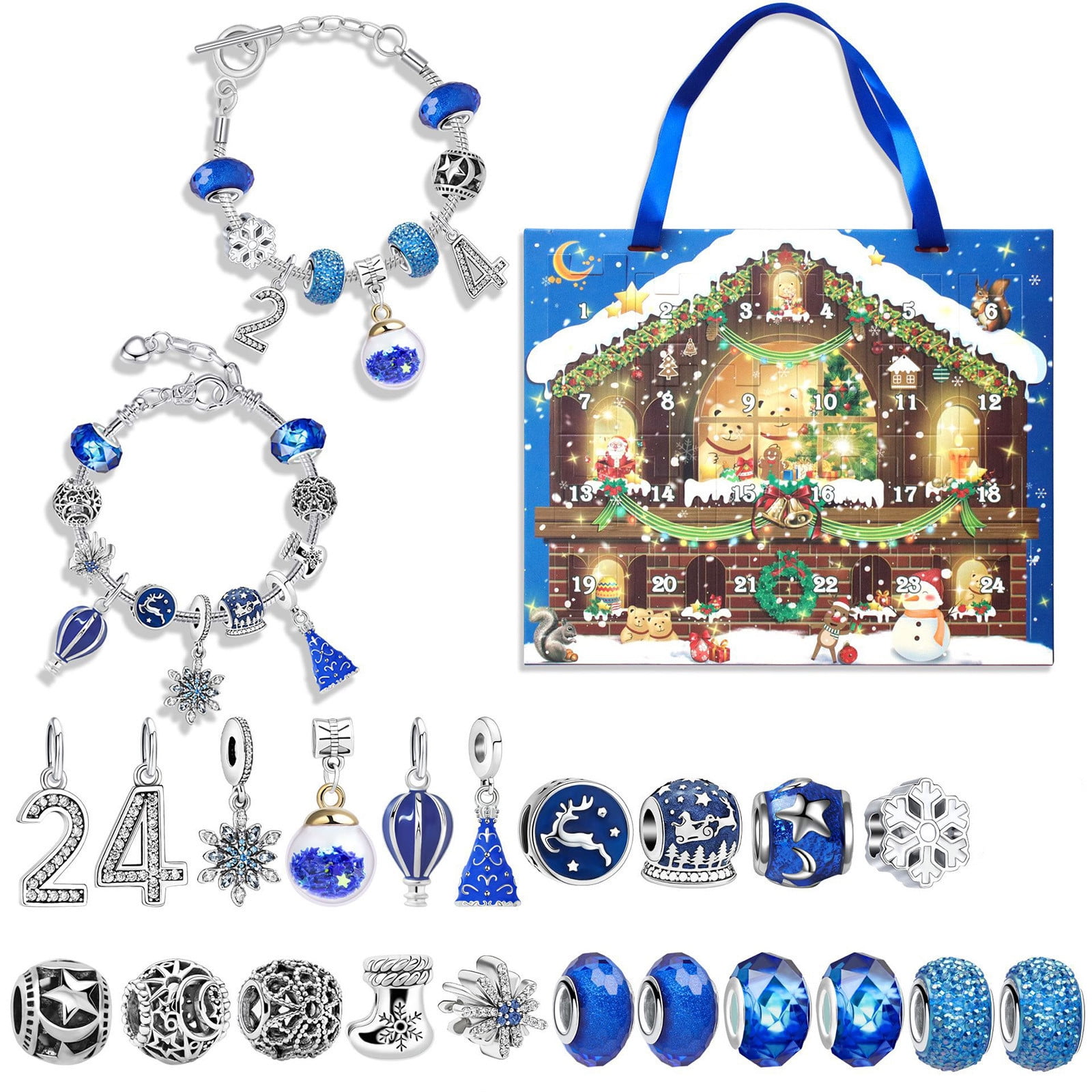 JeashCHAT Christmas Advent Calendar Bracelets 2023 for Girls 24 Days ...