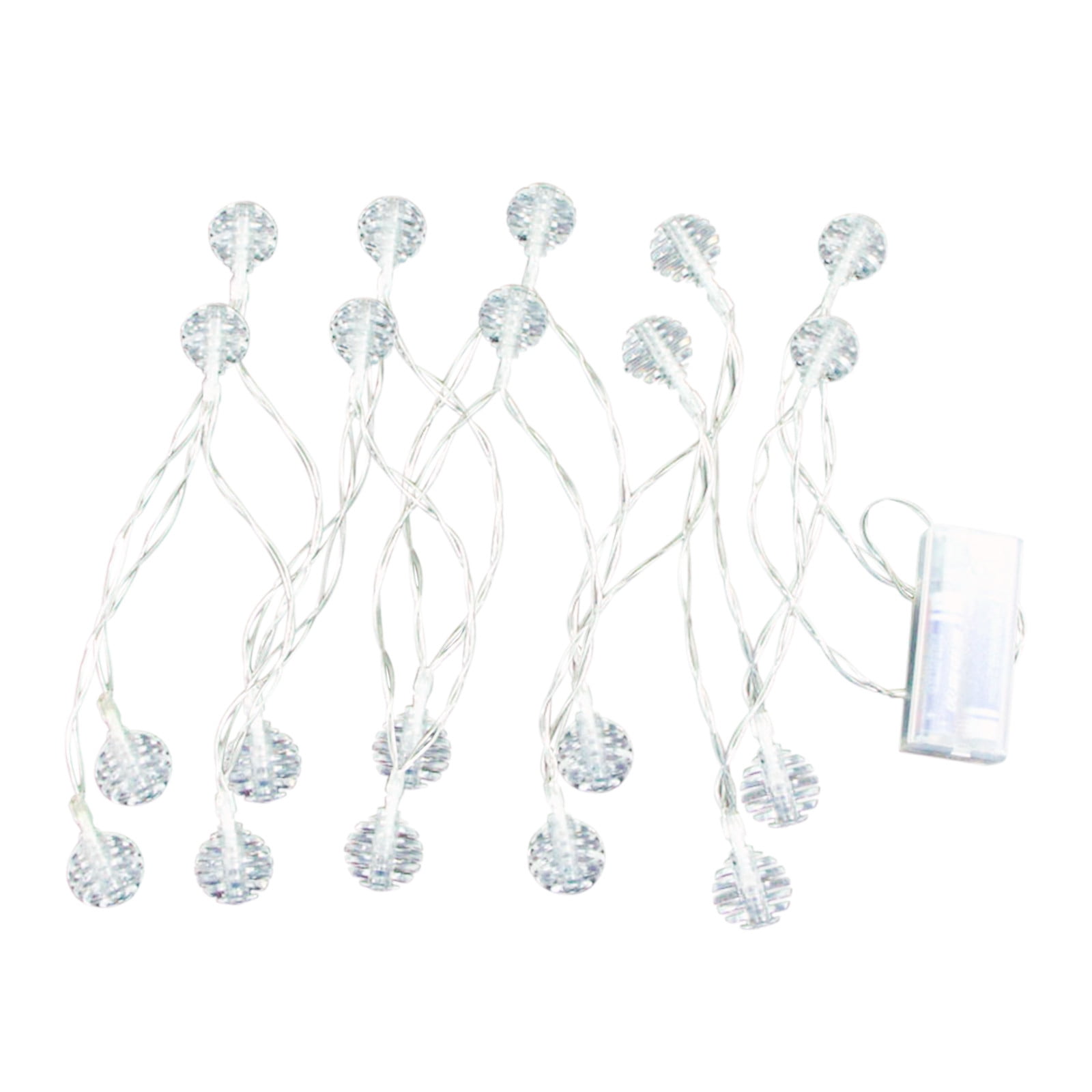 JeashCHAT Christmas Balls LED Decorative Lights Transparent Layered ...