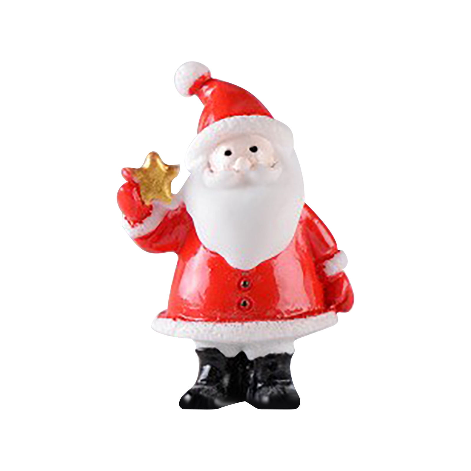 JeashCHAT Christmas Miniature Figurines, Mini Crafts Resin Santa Claus ...