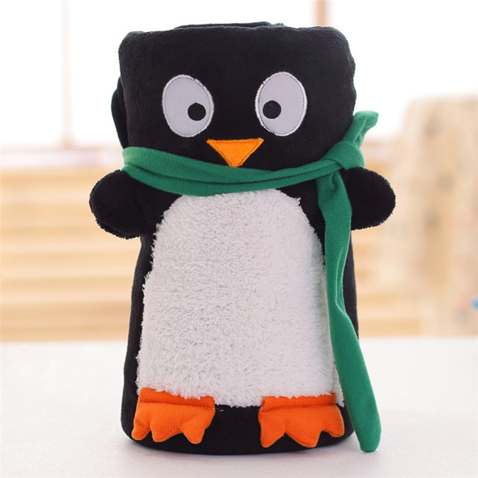 JeashCHAT Christmas Penguin Throw Blanket Soft Lightweight Flannel ...