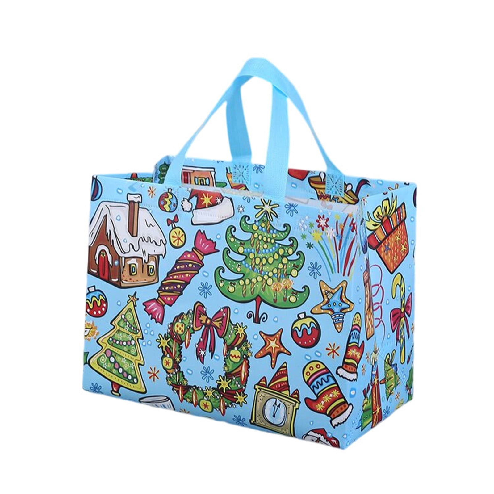 JeashCHAT Christmas Tote Bags with Handles, Large Christmas Gift Bags ...