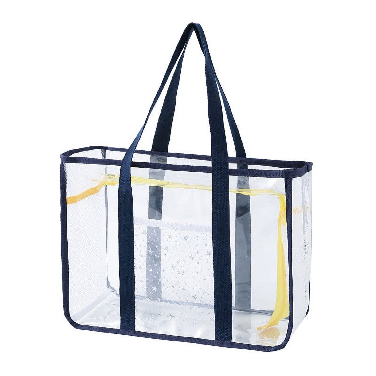 JeashCHAT Clear Bag Clear Tote Bag Large Waterproof Transparent PVC ...
