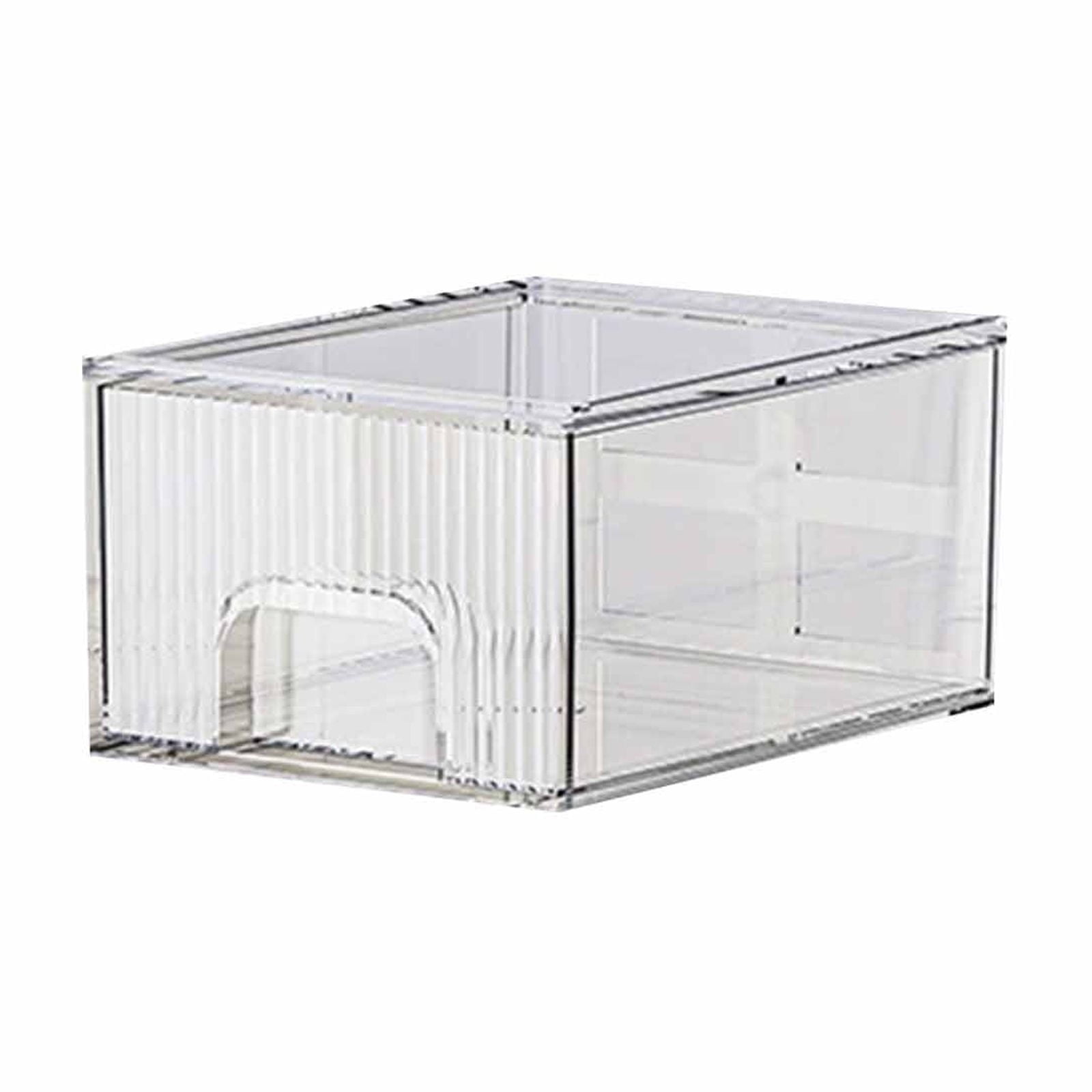 JeashCHAT Clear Stackable Storage Drawer, Acrylic Bathroom Makeup ...