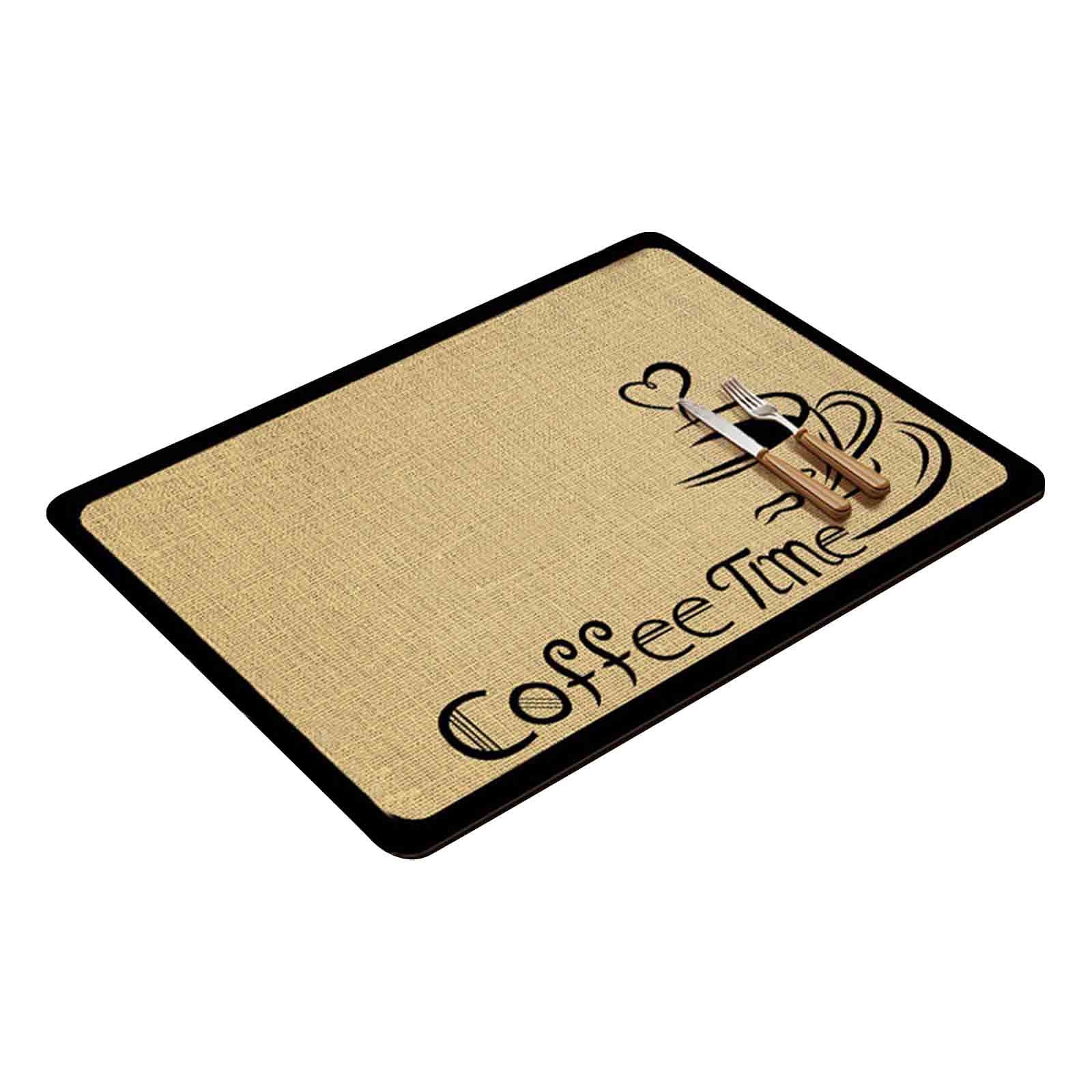 JeashCHAT Coffee Mat Dish Drying Mat for Kitchen Counter, Rubber ...