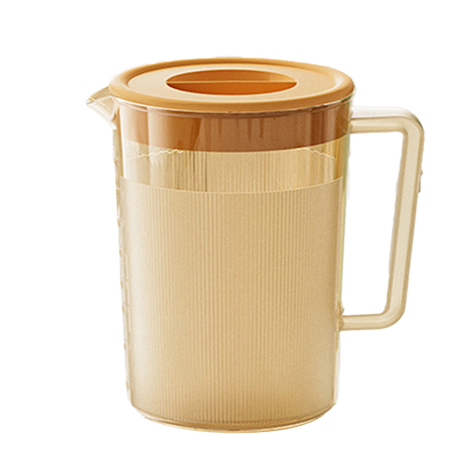 JeashCHAT Cold Water Kettle, Plastic Pitcher with Lid and Handle, Iced ...