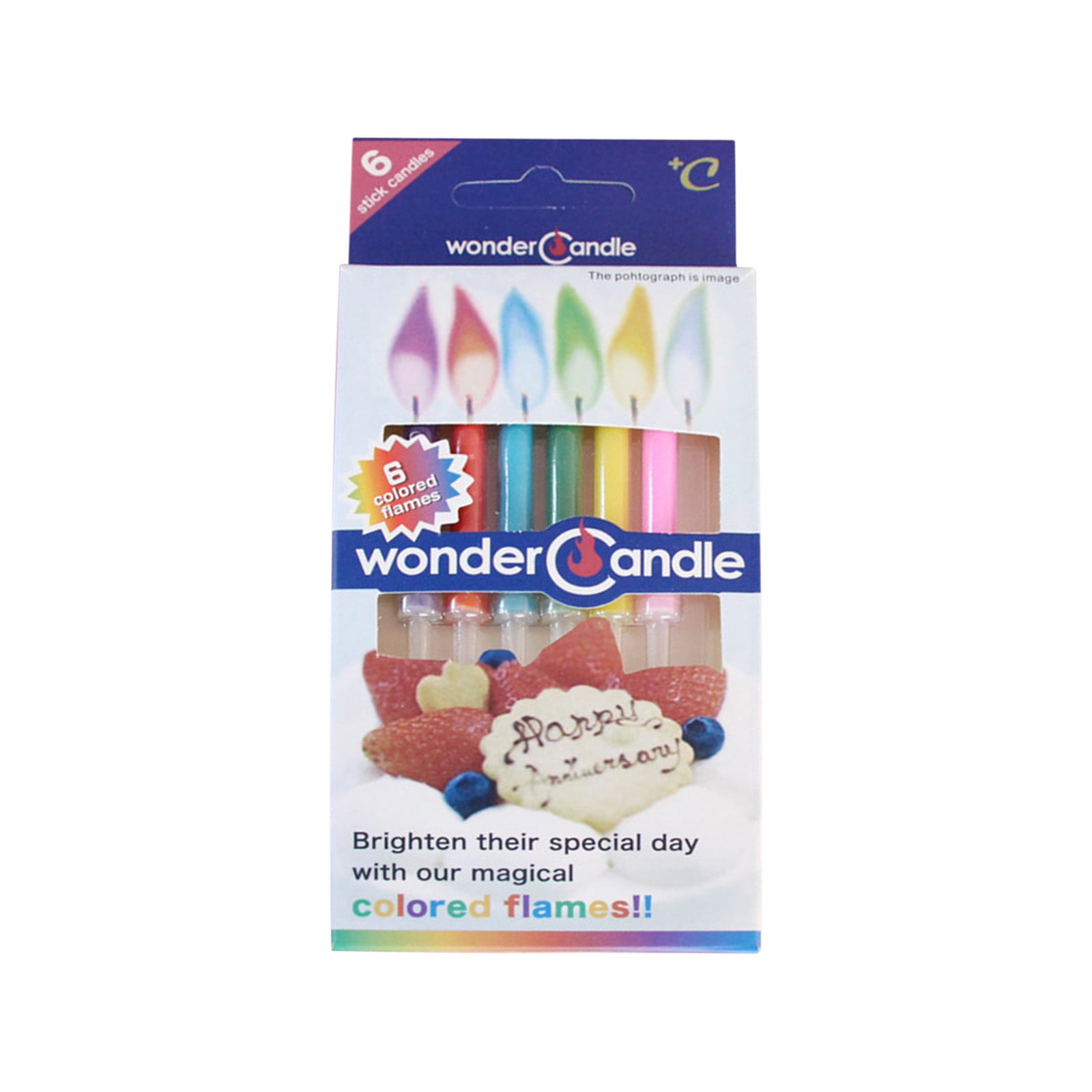 JeashCHAT Creative Birthday Candle 6pcs Party Festival Colorful Flames ...