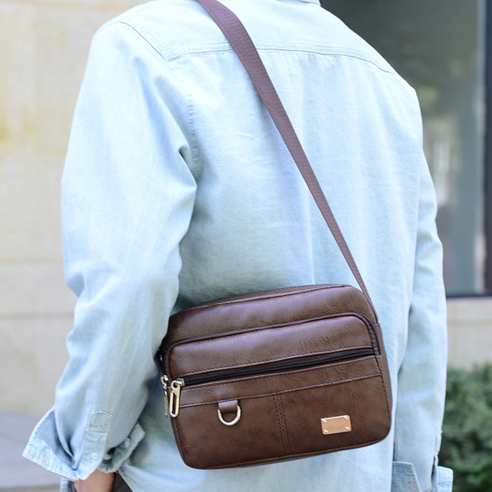 JeashCHAT Crossbody Bag for Men Clearance, Soft Leather Crossbody Purse ...