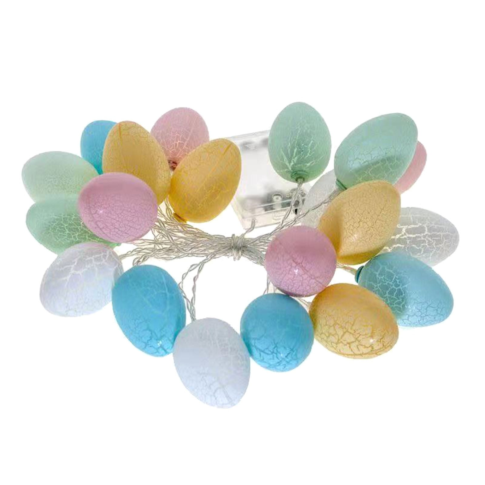 JeashCHAT Easter Egg String Lights Battery Operated Easter Egg Lights Indoor Outdoor Easter ...