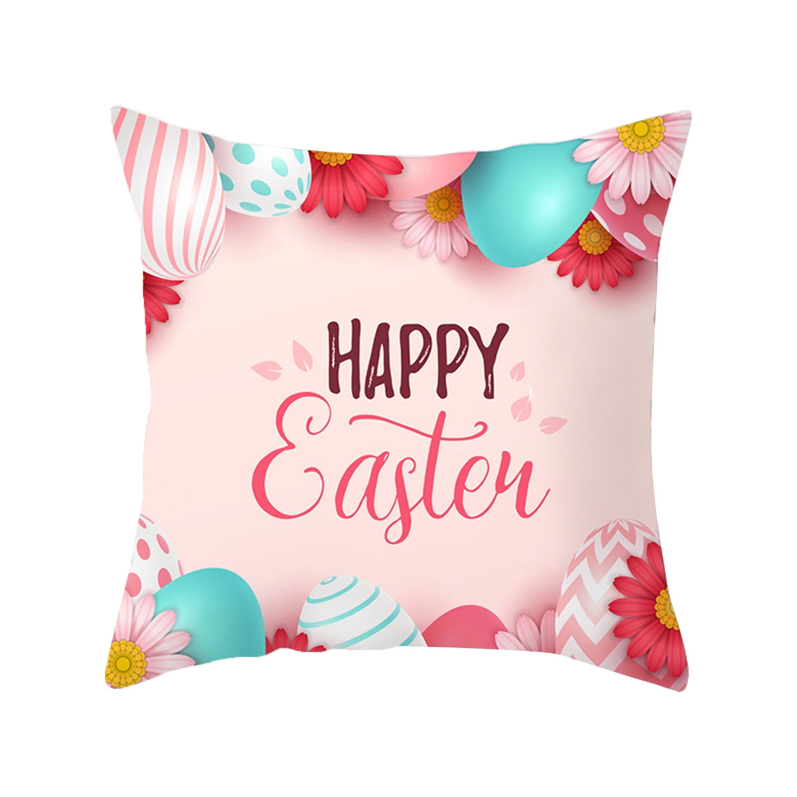 JeashCHAT Easter Pillow Covers 18x18 Easter Pillow Cases Rabbit Bunny ...