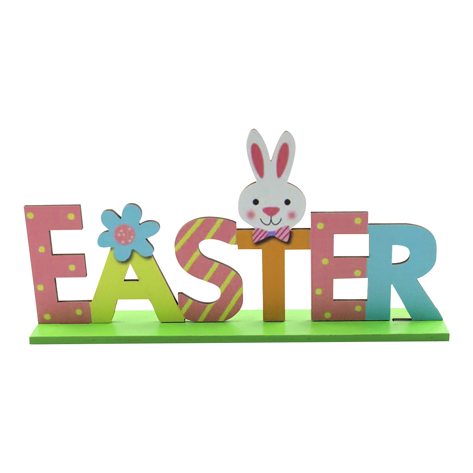 JeashCHAT Easter Table Decorations Wooden Centerpiece Signs for Dining ...