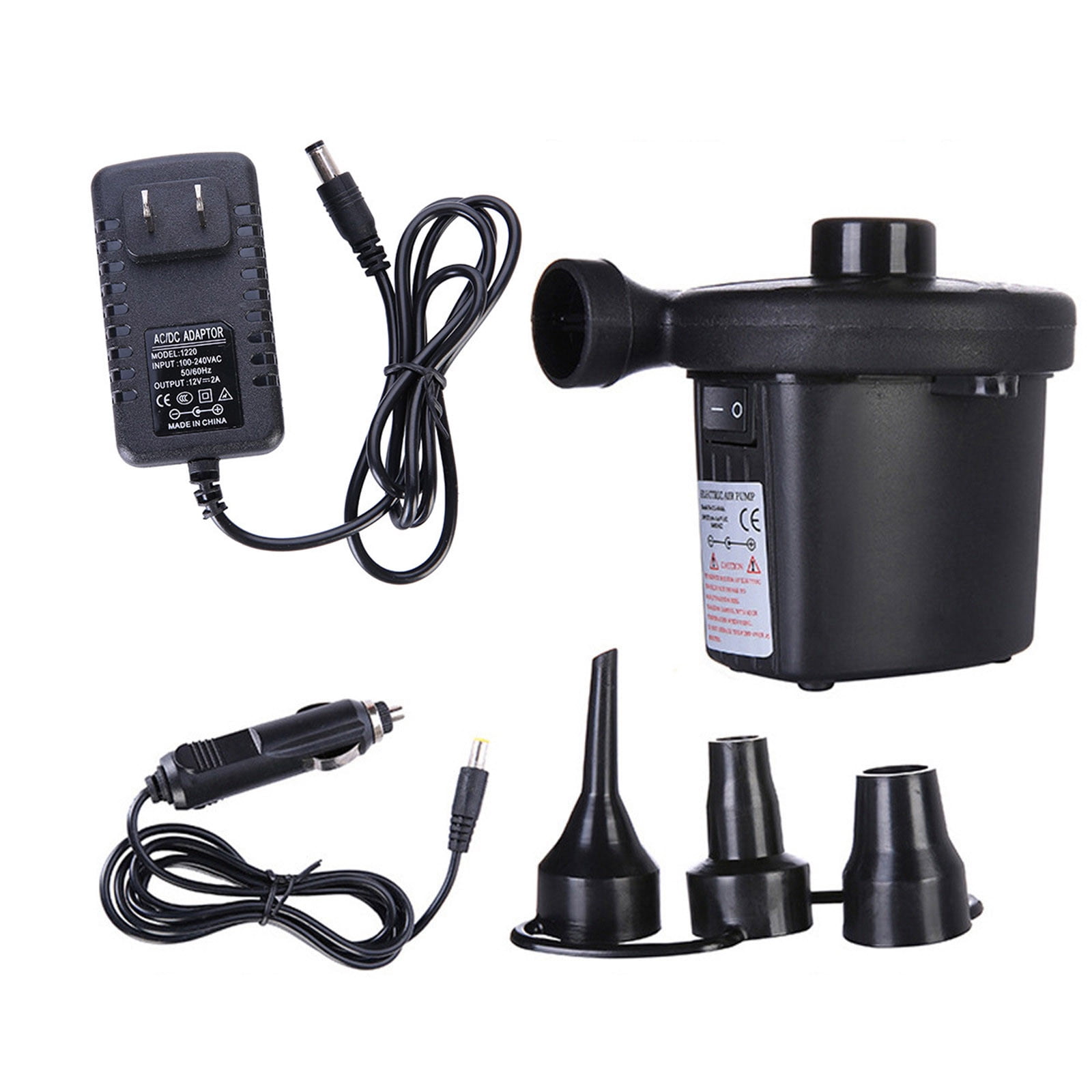 JeashCHAT Electric Air Pump, Portable Quick-Fill Air Pump with 3 ...