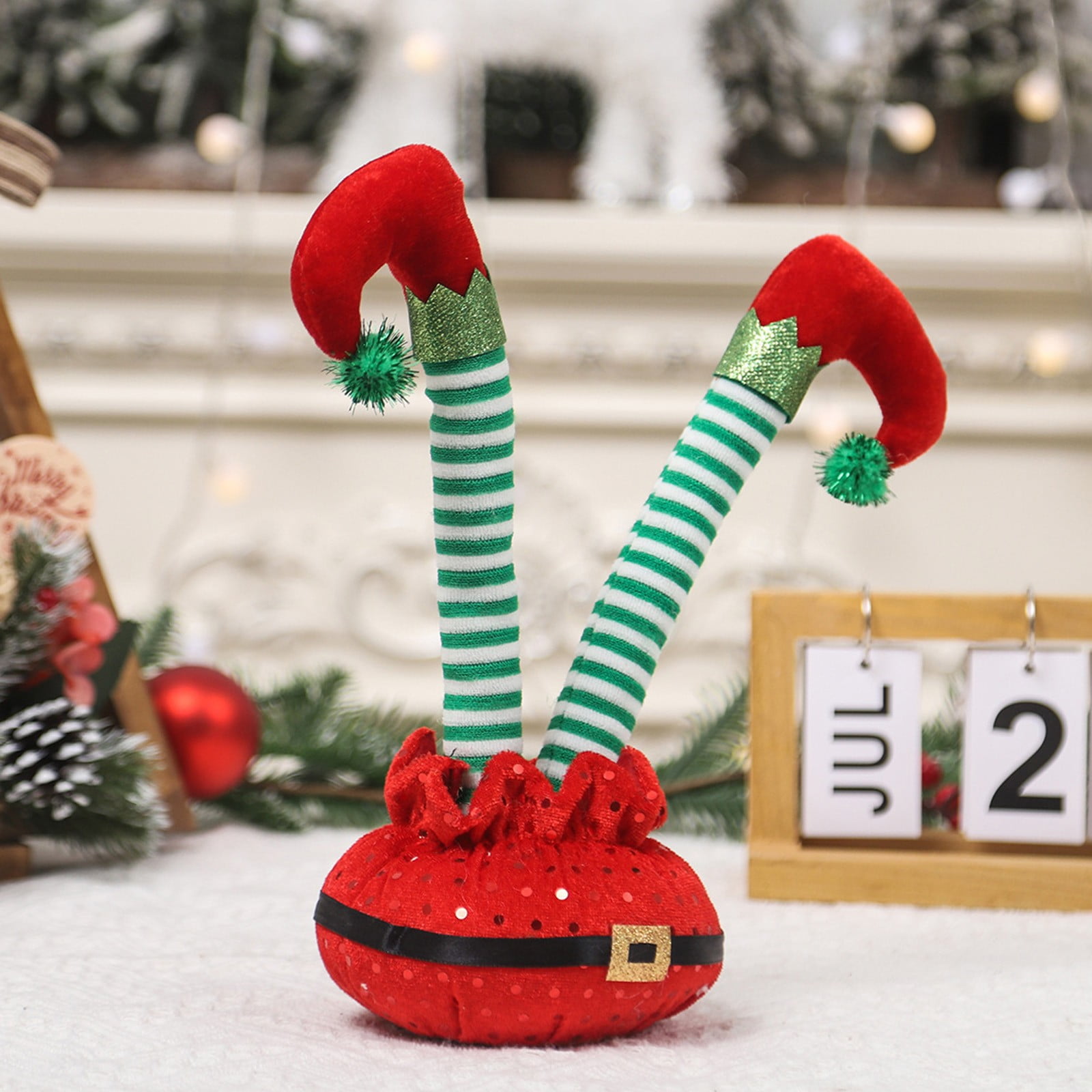 JeashCHAT Elf Legs Christmas Decorations Upside Down Christmas Elf ...