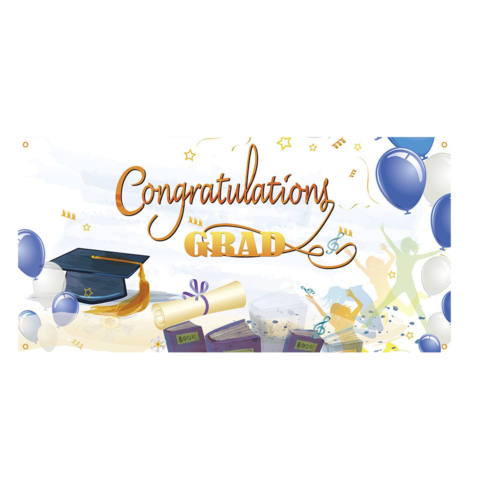 JeashCHAT Graduation Backdrop Banner Clearance, 71" x 35" Extra Large ...