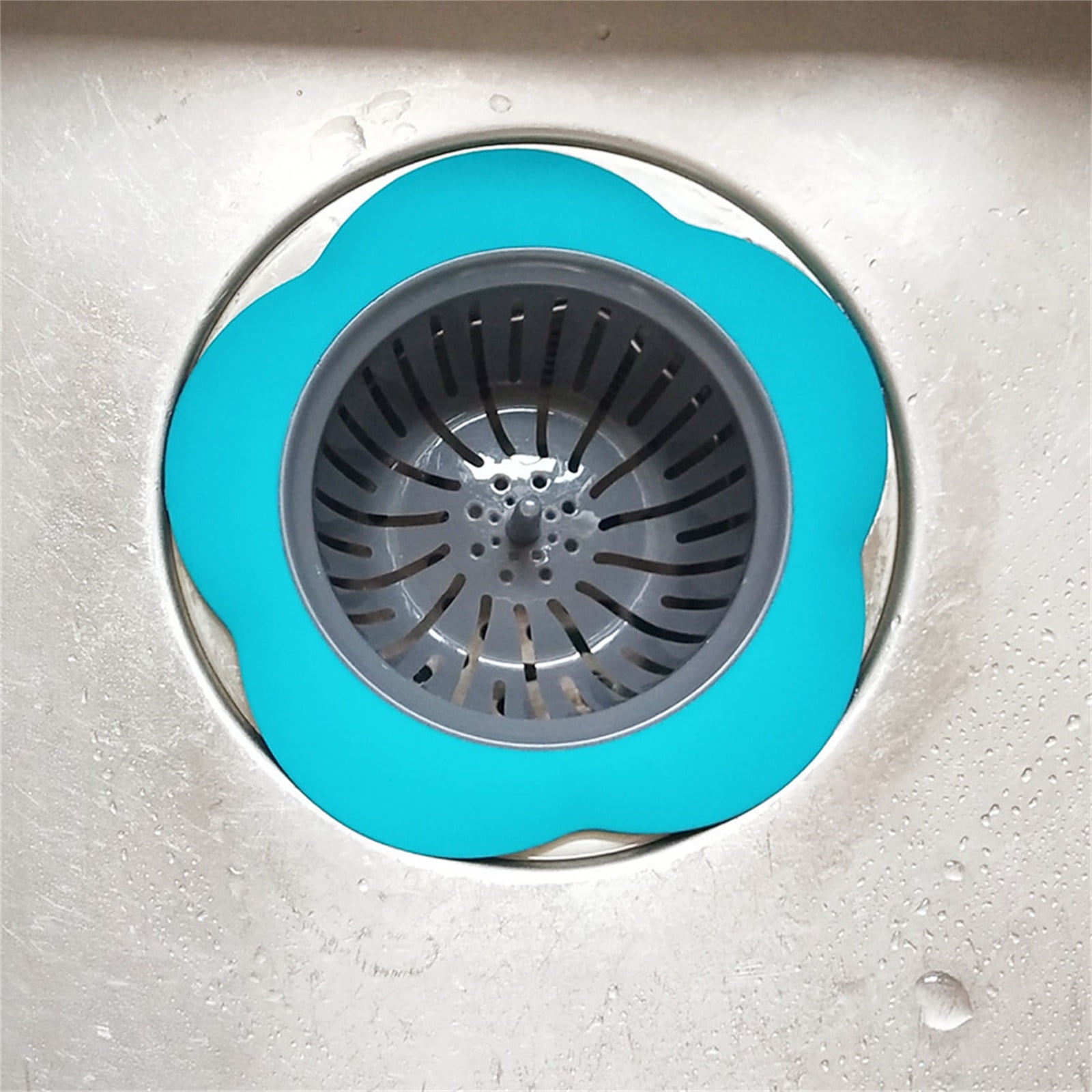 JeashCHAT Hair Catcher, Rubber Stopper, Shower Drain Cover, Sink Screen ...