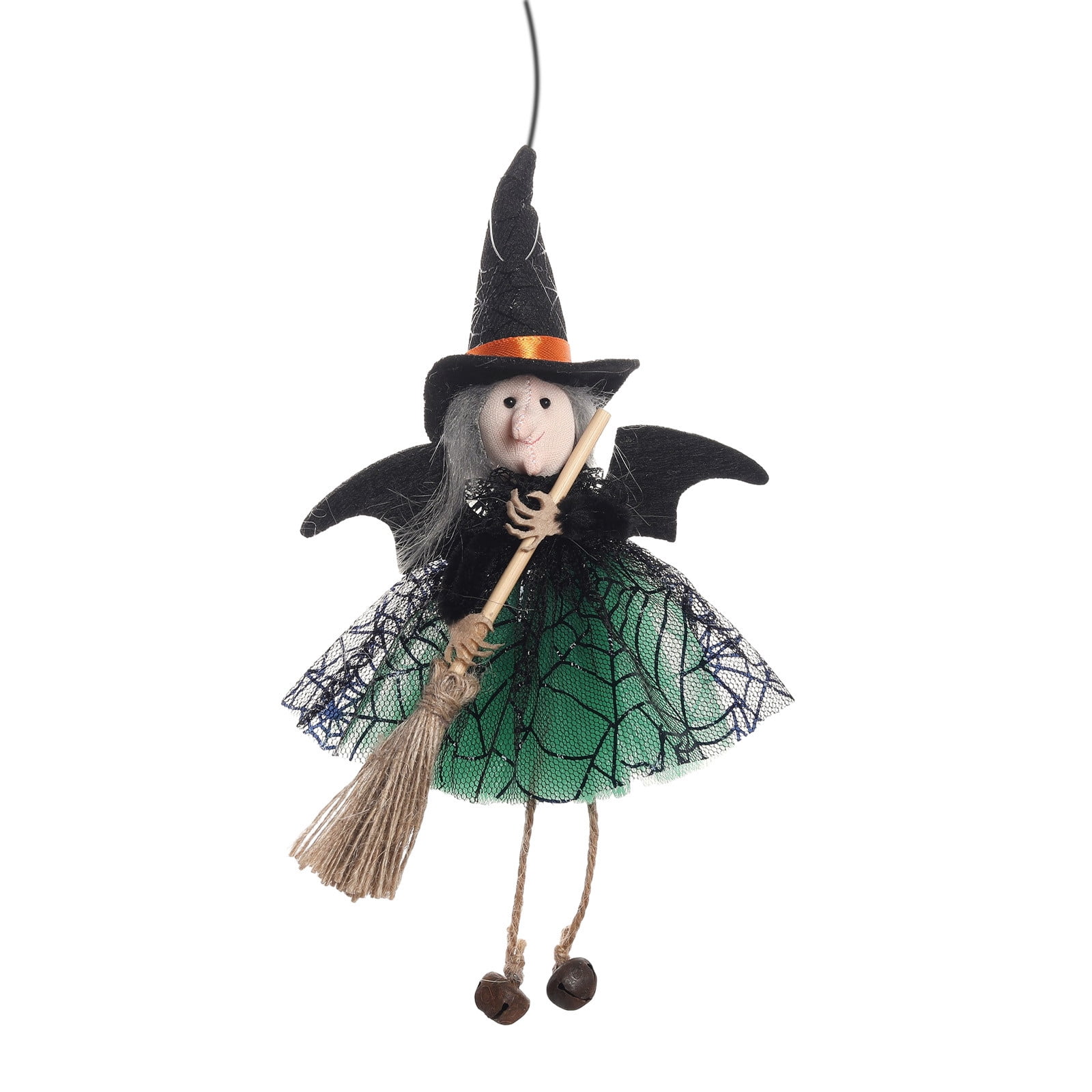 JeashCHAT Halloween 9.4" Hanging Witch, Cute Flying Witch Doll Toy ...