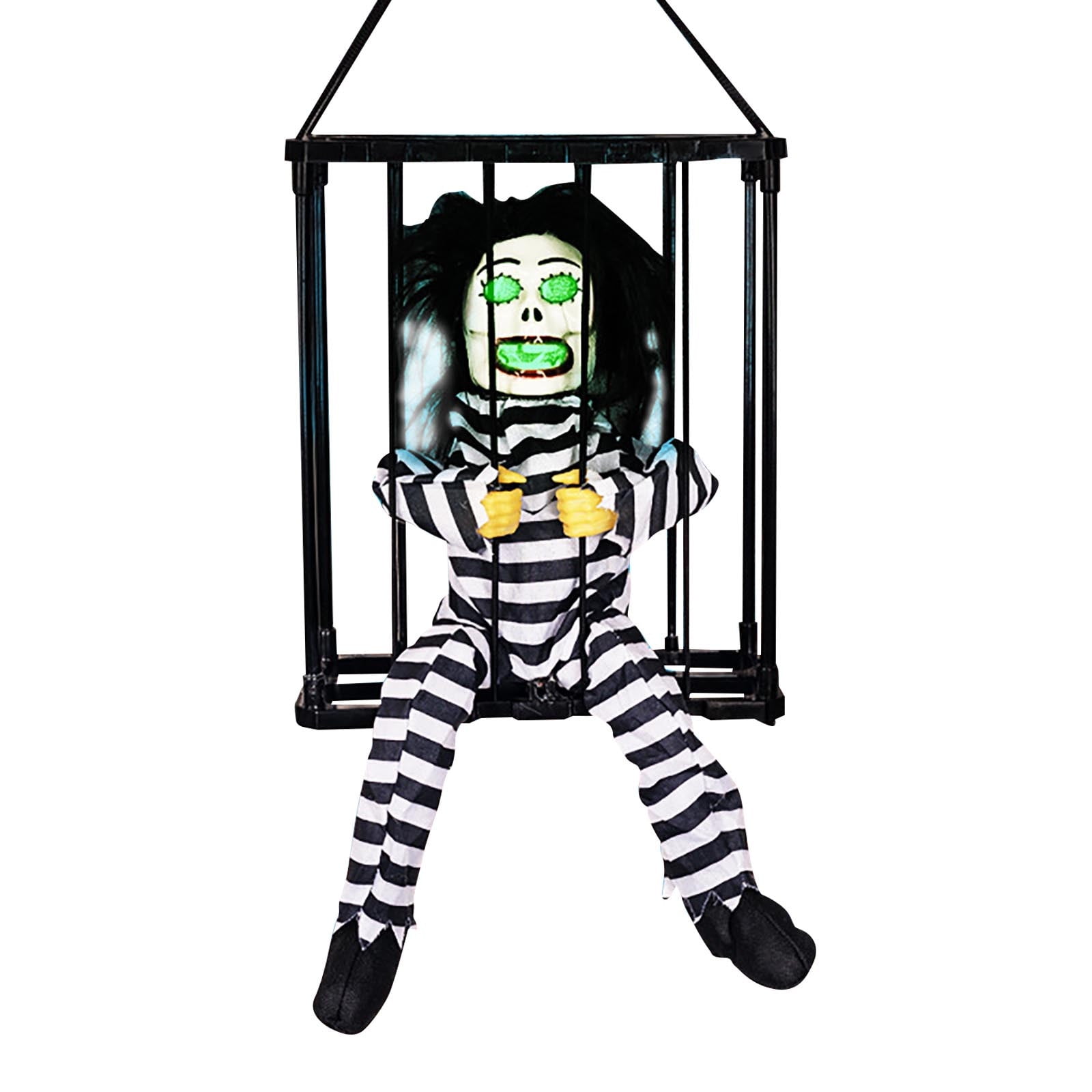 JeashCHAT Halloween Animatronics, Scary Hanging Decorations, Screaming ...