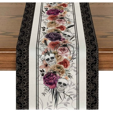 OurWarm Halloween Table Runner Kitchen Dining Table Decoration for ...