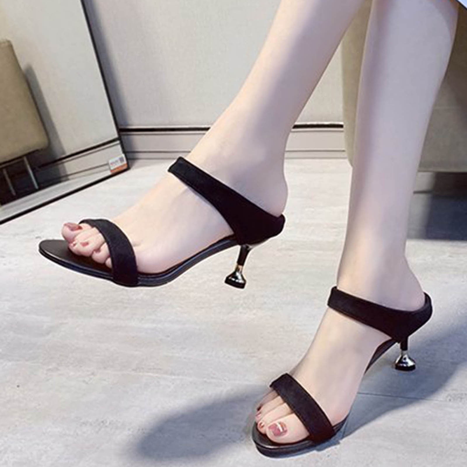 JeashCHAT Heeled Sandals for Women Clearance Women's Summer Elegant ...