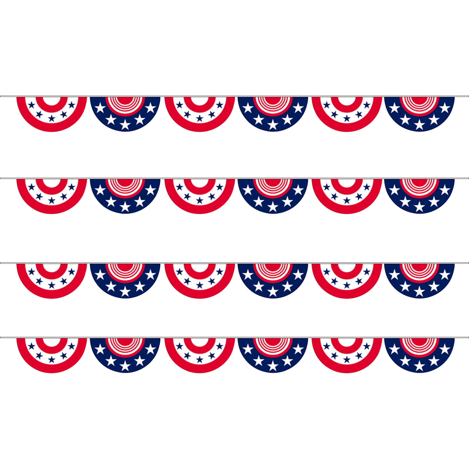 JeashCHAT Independence Day String Flag Banner Outdoor Party Hanging ...