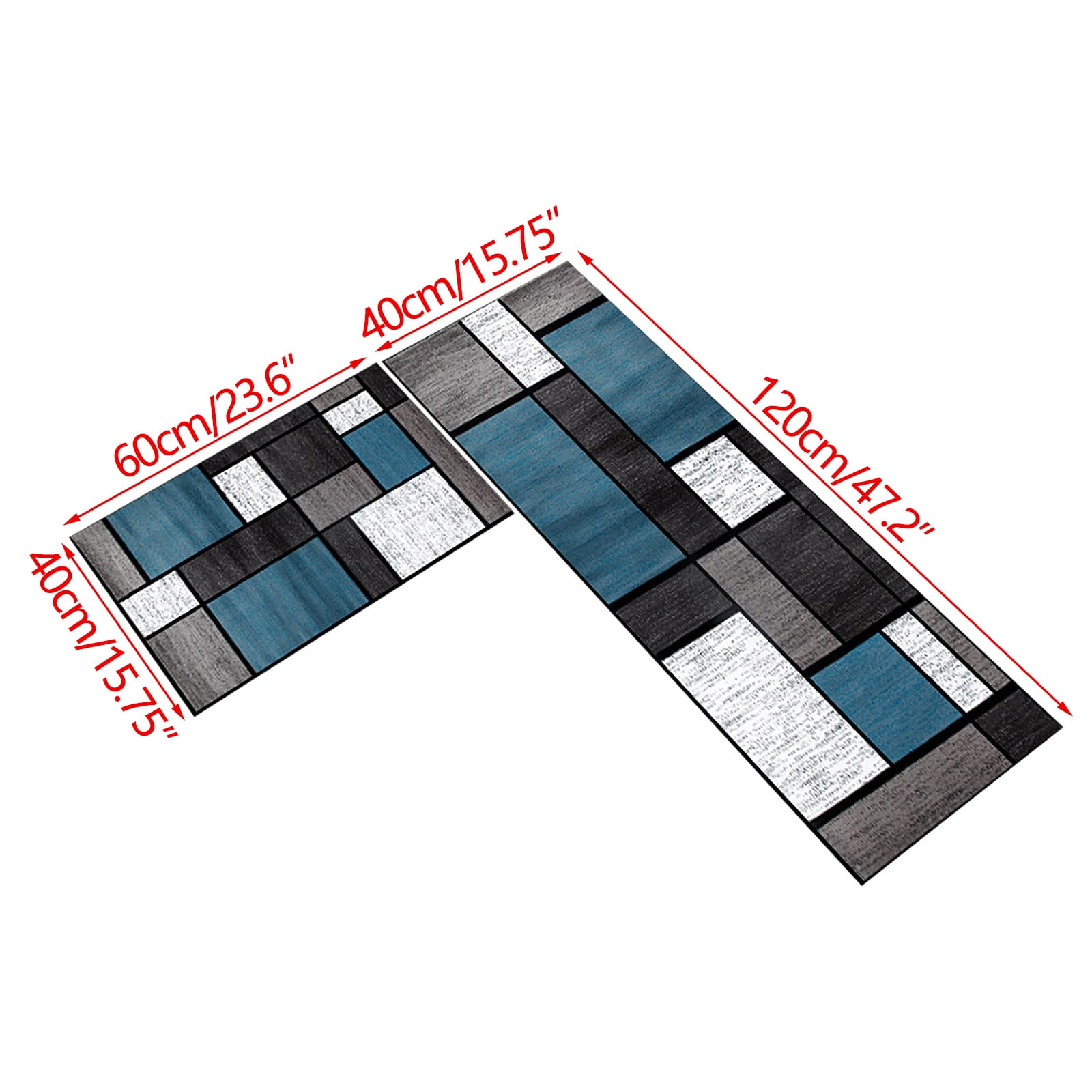 JeashCHAT Kitchen Rug Sets 2 Piece, Cushioned Anti Fatigue Kitchen Mats ...