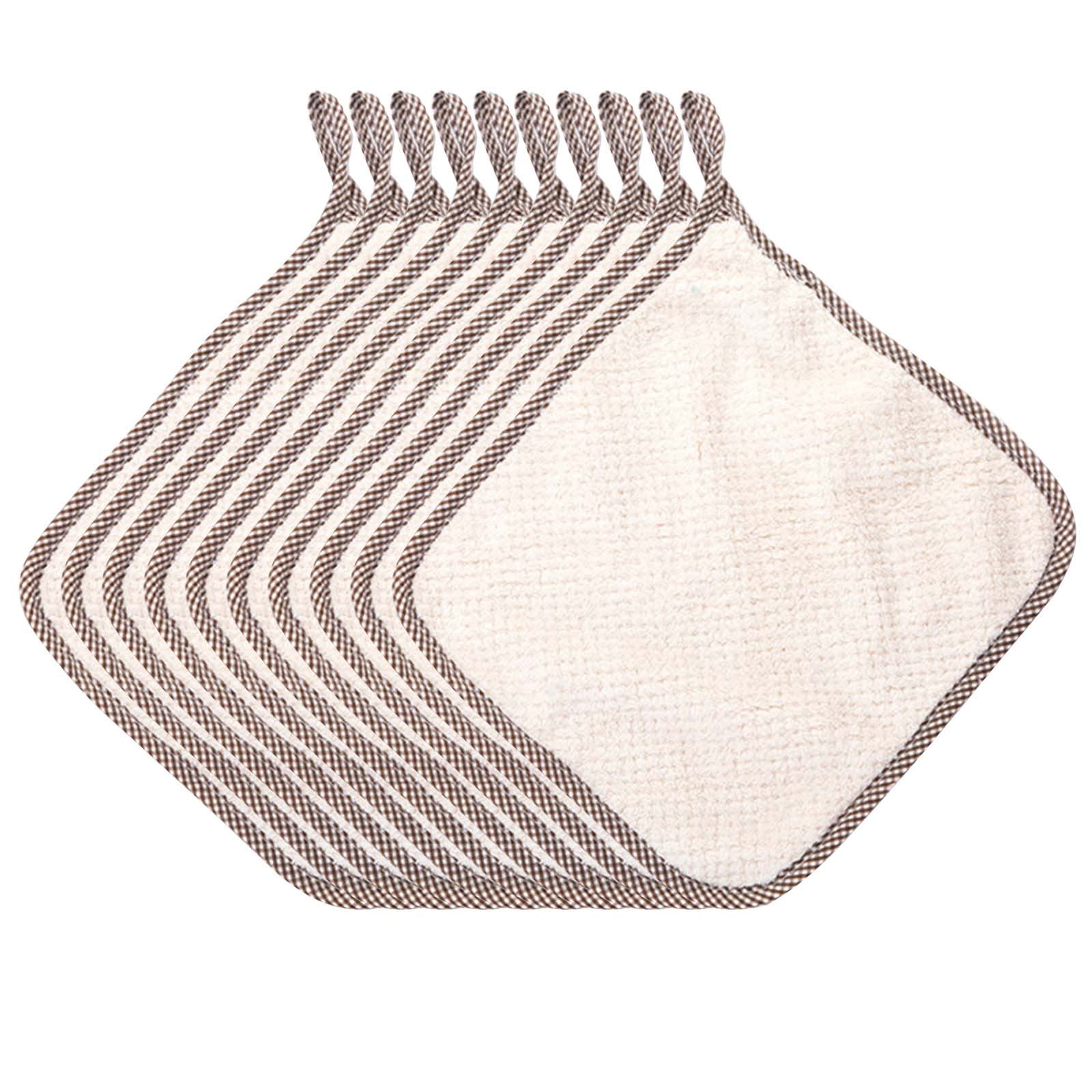 JeashCHAT Kitchen Towels, 10 Pack, 9.84" x 9.84" Bathroom Hand Towels ...