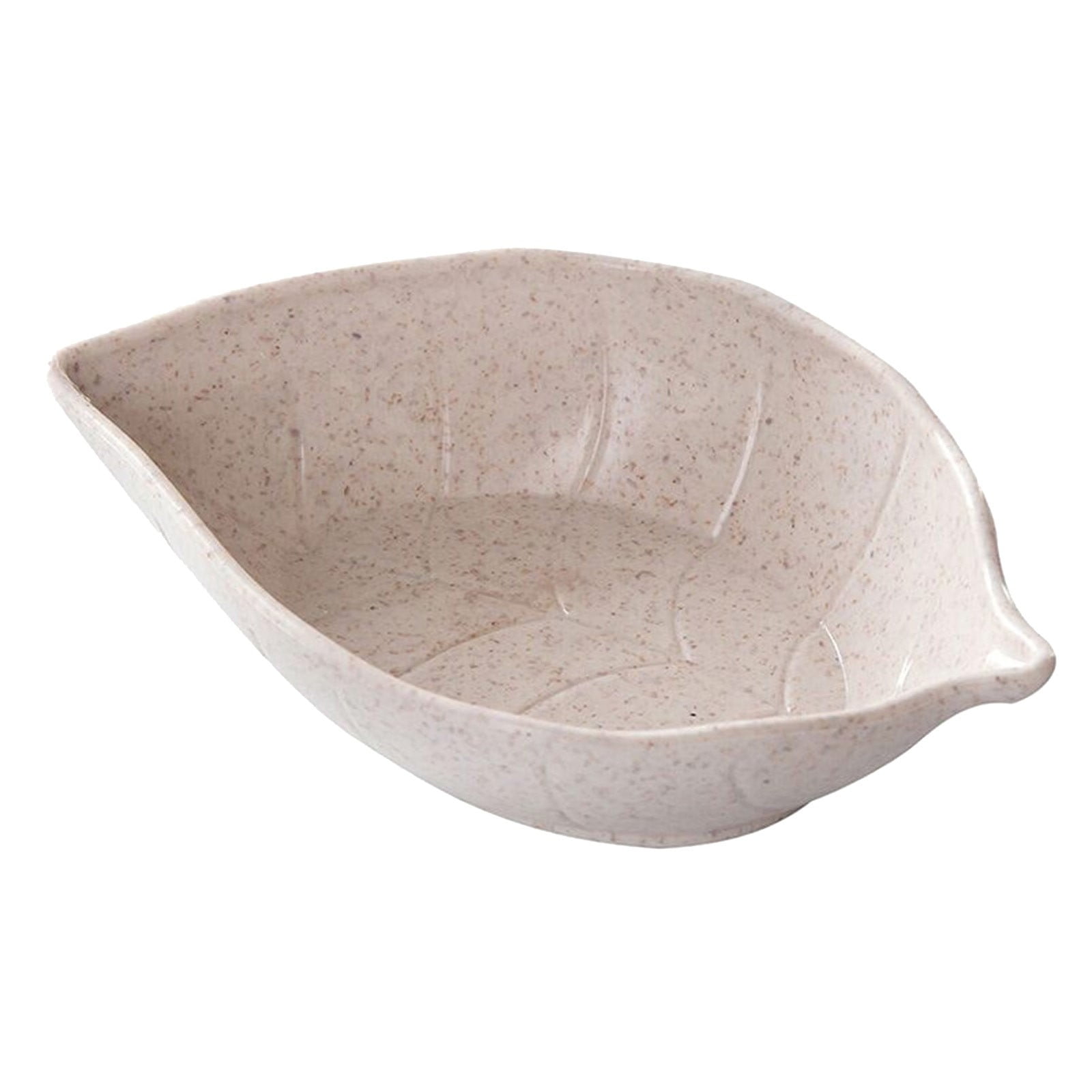 JeashCHAT Leaf Shape Plastic Side Dish Bowl Soy Sauce Dish Dipping Bowl ...