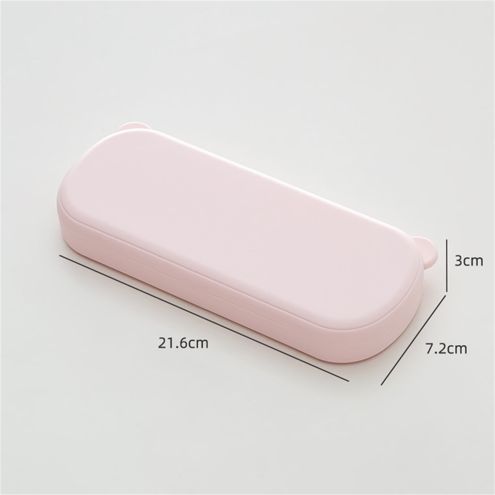 JeashCHAT Pencil Box Plastic Hard Pencil Case Solid Color Stationery ...