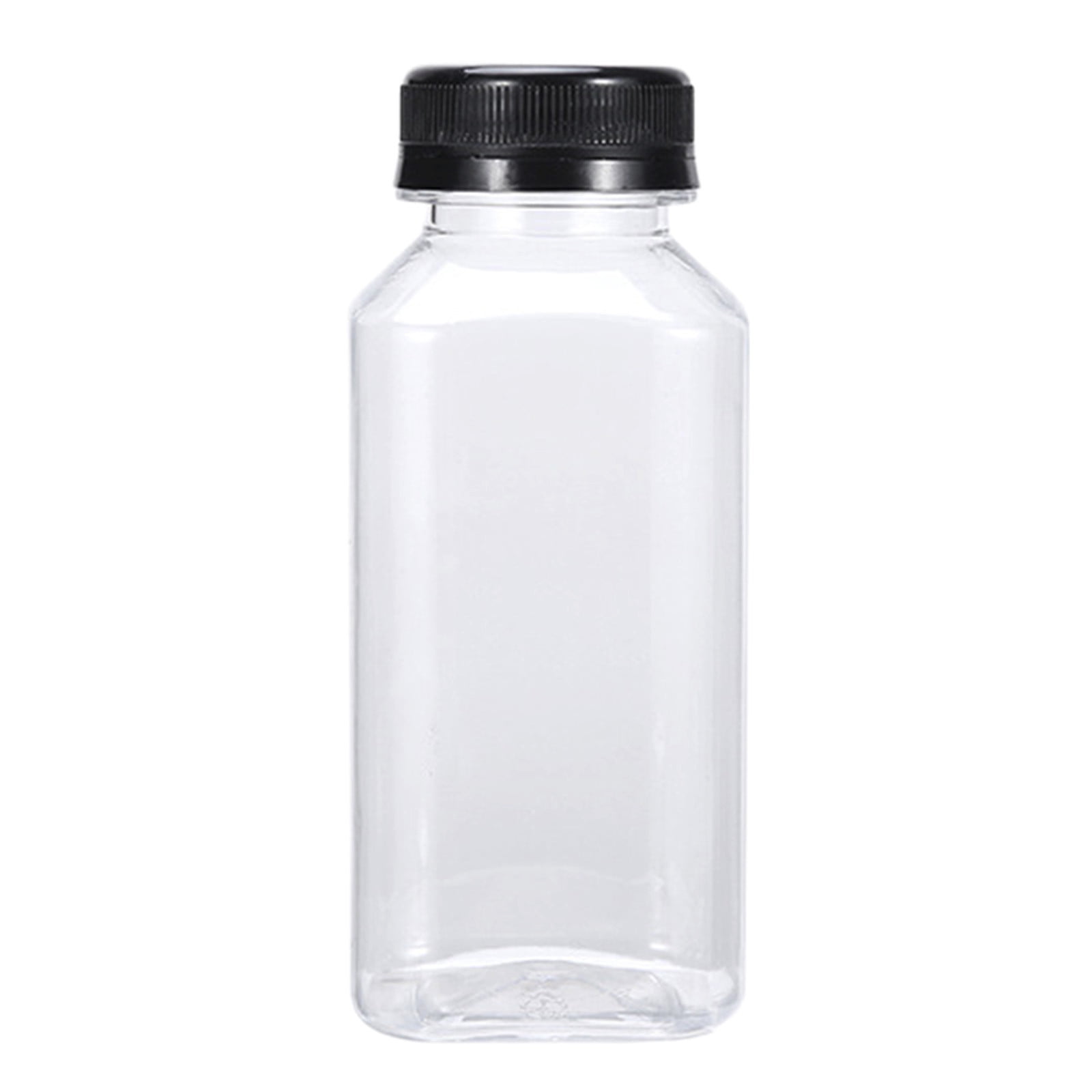 JeashCHAT Reusable Plastic Juice Bottle with Cap, Clear Juice ...