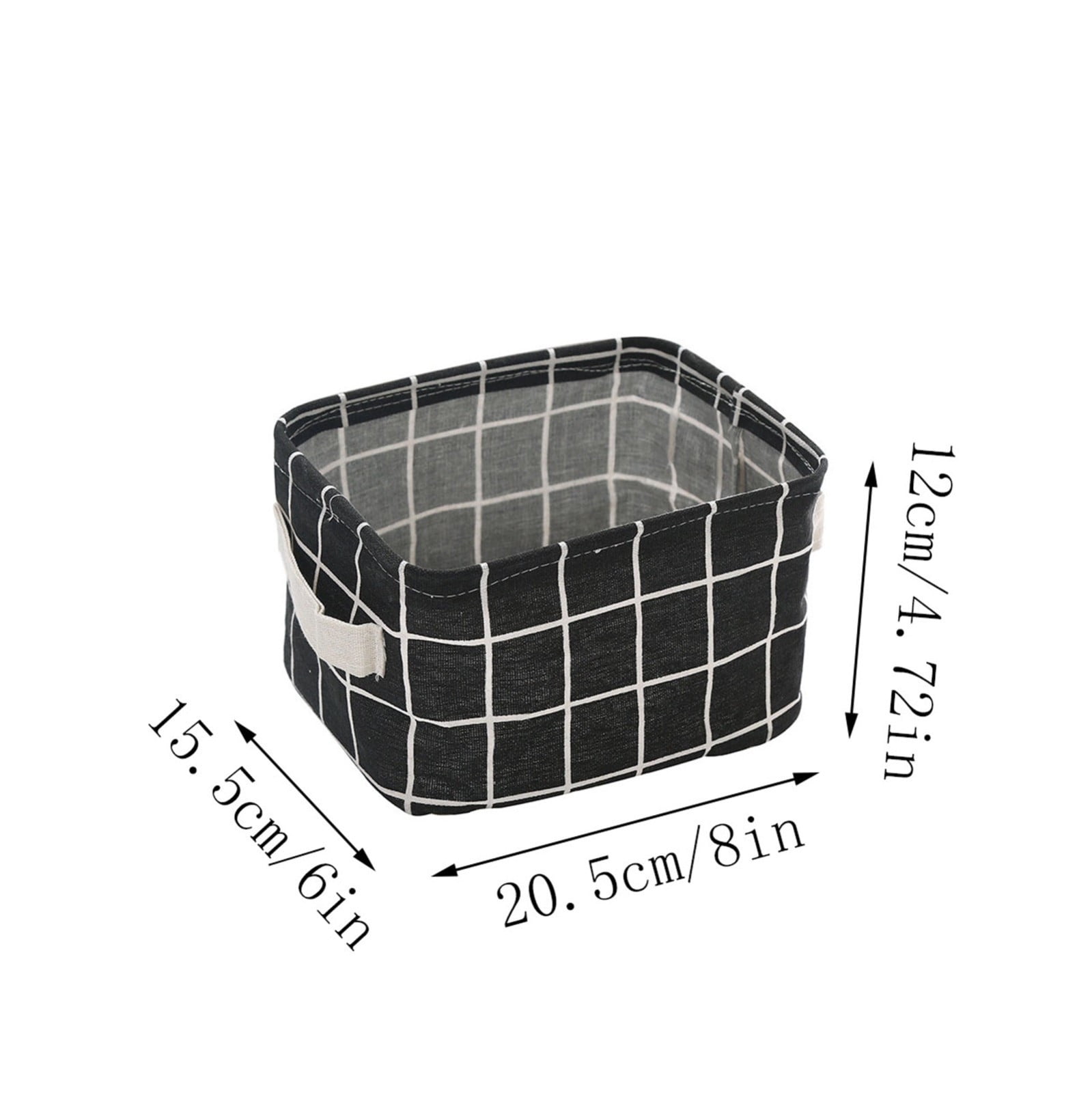 JeashCHAT Small Foldable Canvas Fabric Storage Bins, Compact Organizer ...