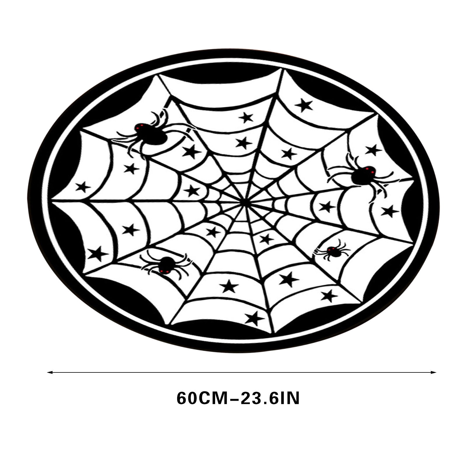 JeashCHAT Spider Web Halloween Round Area Rug, Gothic Decor Circle ...