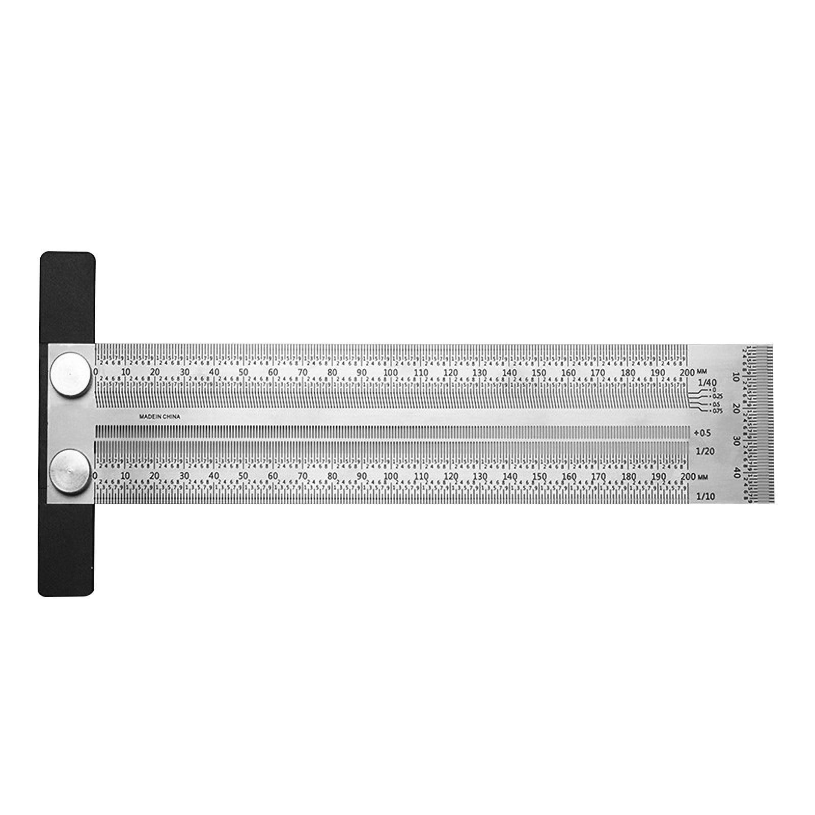 JeashCHAT Square Ruler And T-shaped Ruler Stainless Steel Line Ruler ...