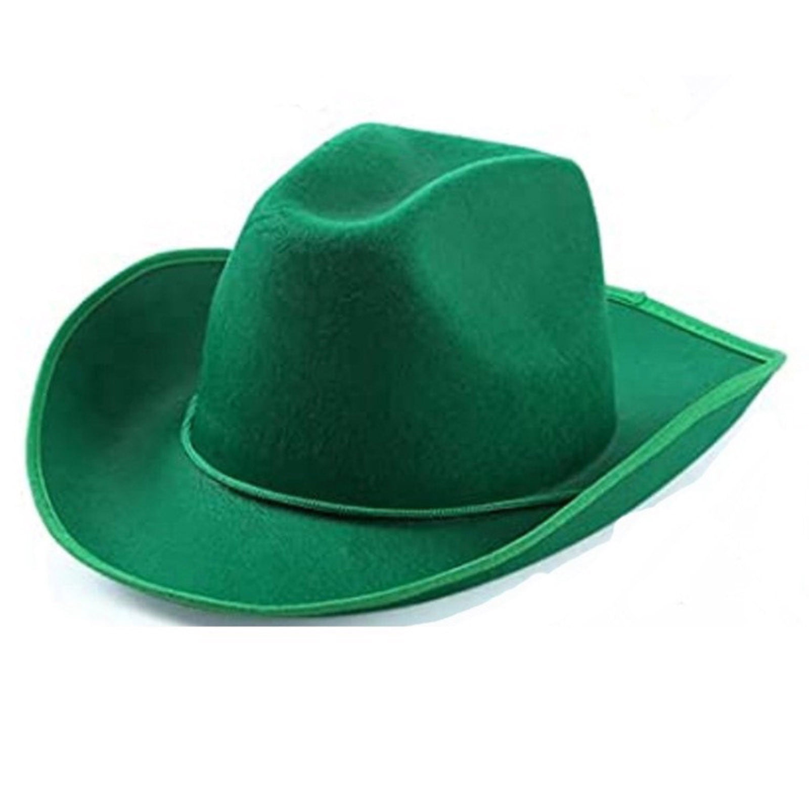 JeashCHAT St. Patrick's Day Green Cowboy Hat for Men Women, Plain Hat ...