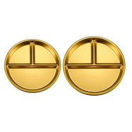 YSTDHL 3 Pack Stainless Steel Rectangular Divided Plates Tray, 5 ...