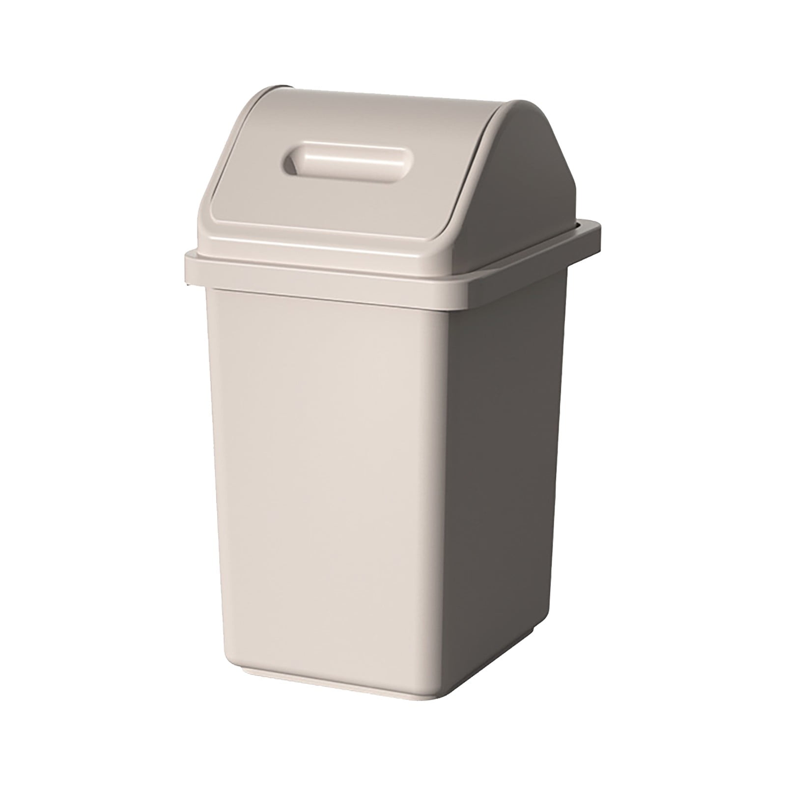 JeashCHAT Swing Top Trash Can, Plastic Kitchen Trash Can with Swing Lid ...