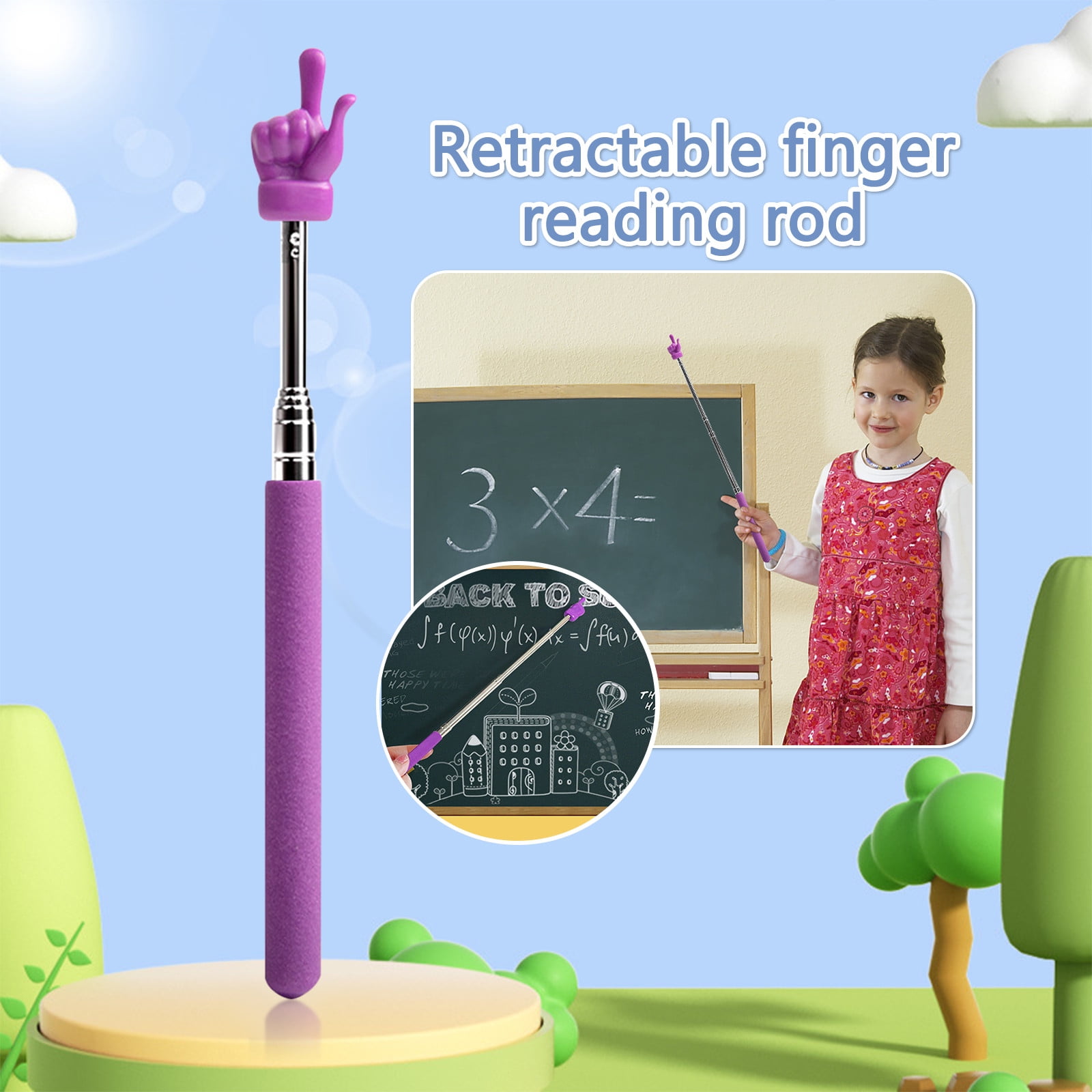 JeashCHAT Telescopic Teachers Pointer , Mini Extendable Handheld ...