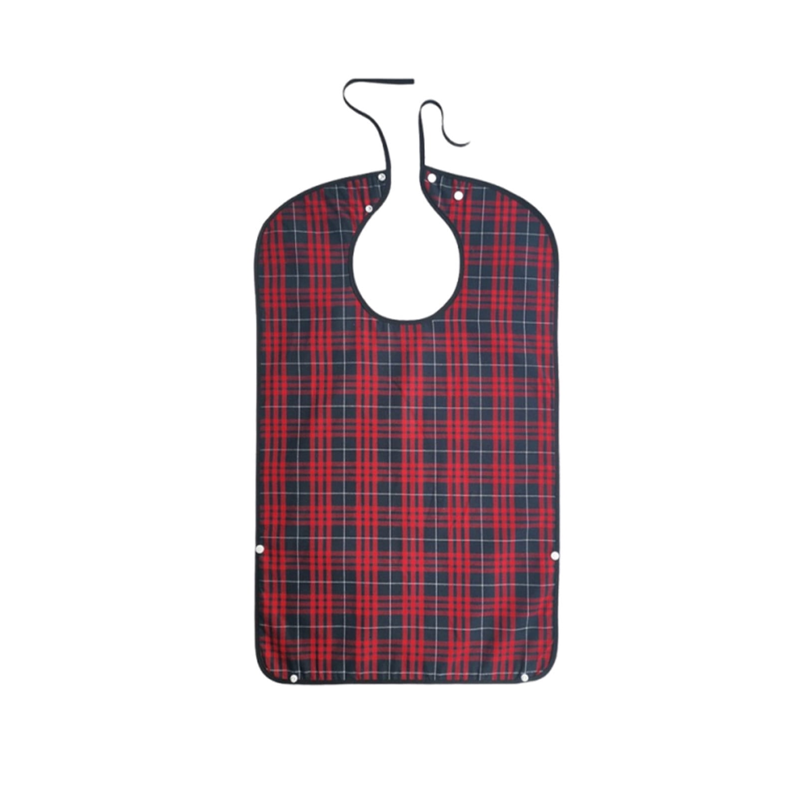JeashCHAT Unisex Plaid Adult Bibs for Elderly Senior Women Men ...
