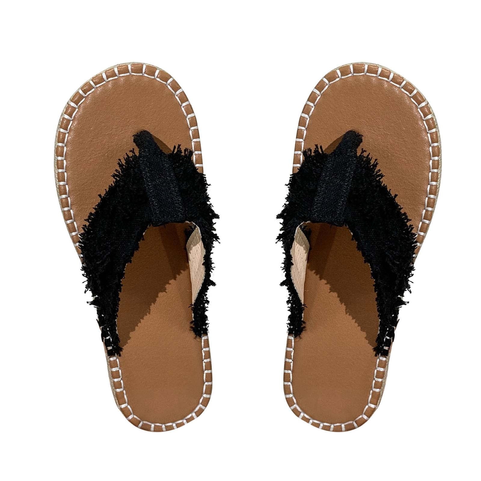 JeashCHAT Women's Flip Flops Casual Comfortable Thong Sandal with Arch ...