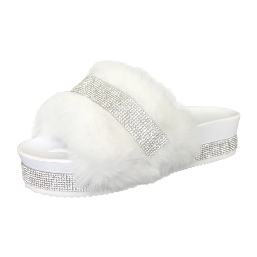 JeashCHAT Women's Slip On Platform Sandals Comfortable Open Toe ...